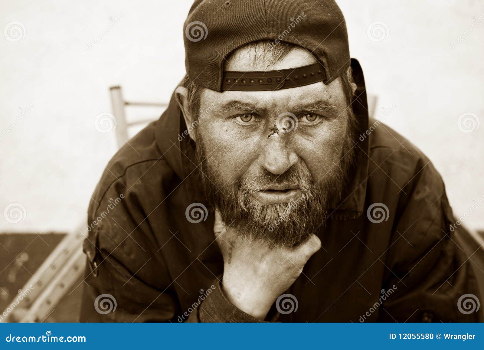 Sad homeless man stock photo. Image of despair, hobo - 12055580