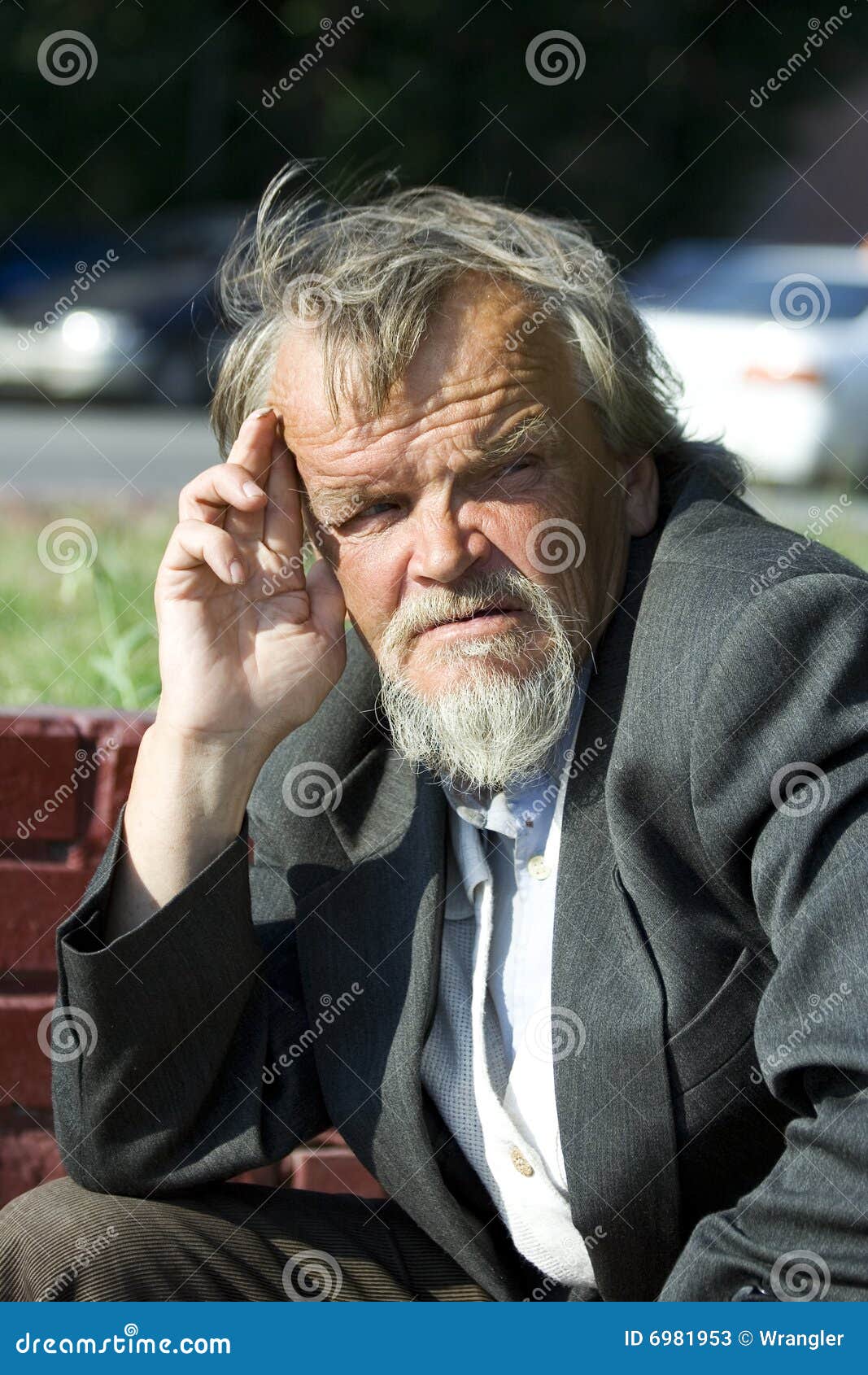 Sad homeless man stock image. Image of beggar, depression - 6981953