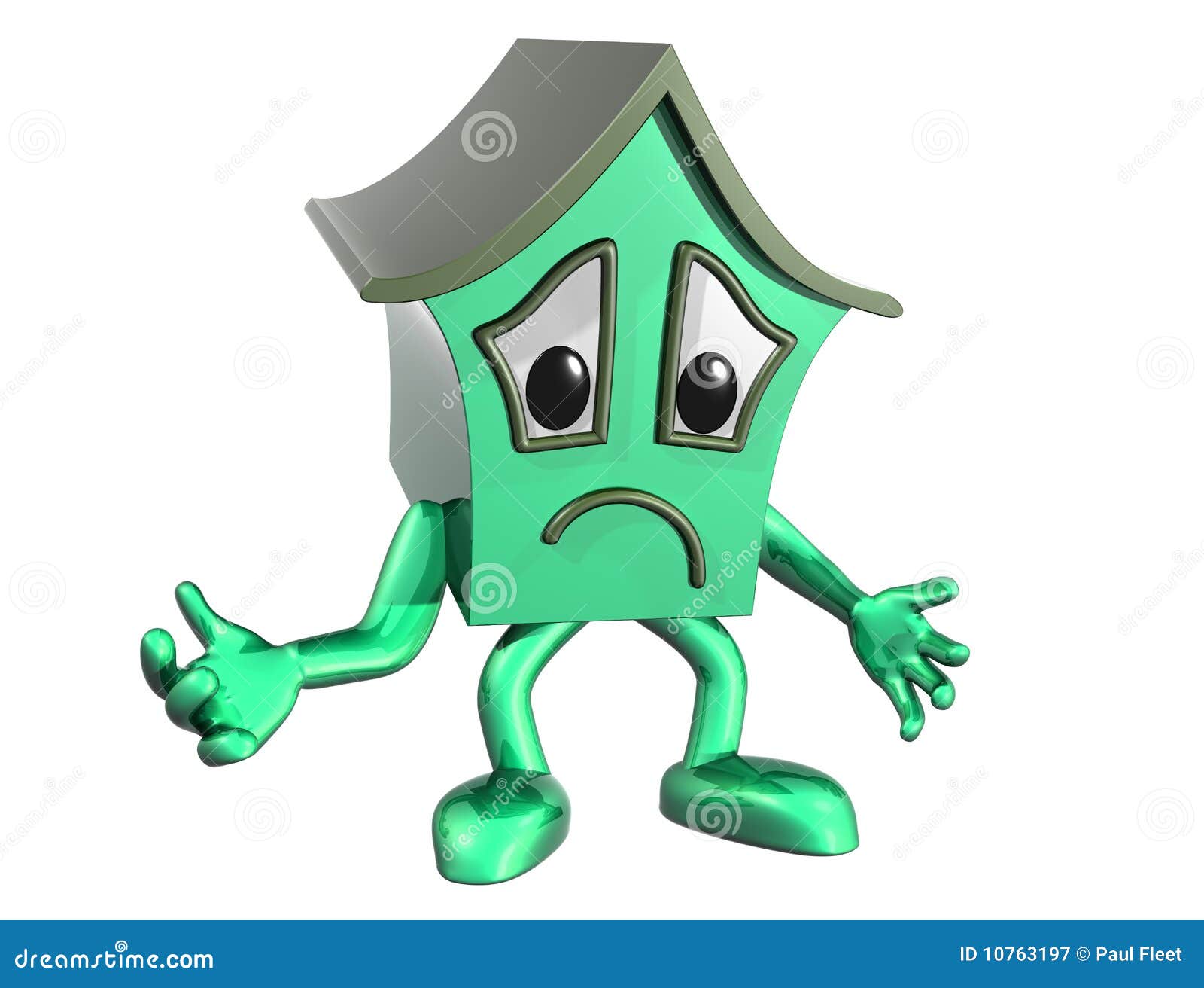 Sad house stock illustration. Illustration of downturn - 10763197