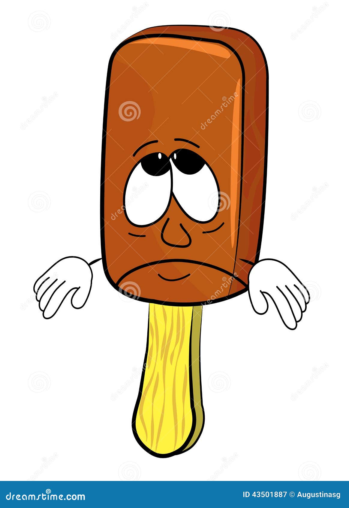 Sad ice cream cartoon stock illustration. Illustration of tasty - 43501887