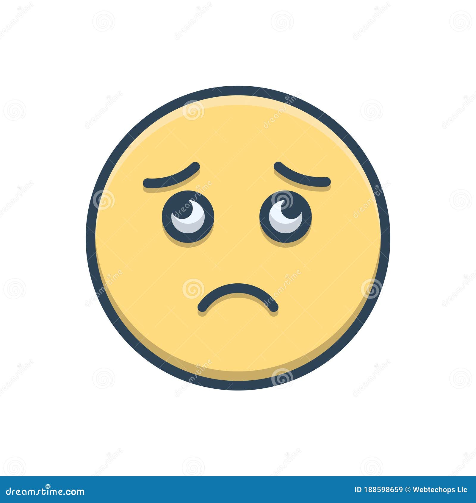 Color Illustration Icon for Sad, Dispirited and Indifferent Stock ...