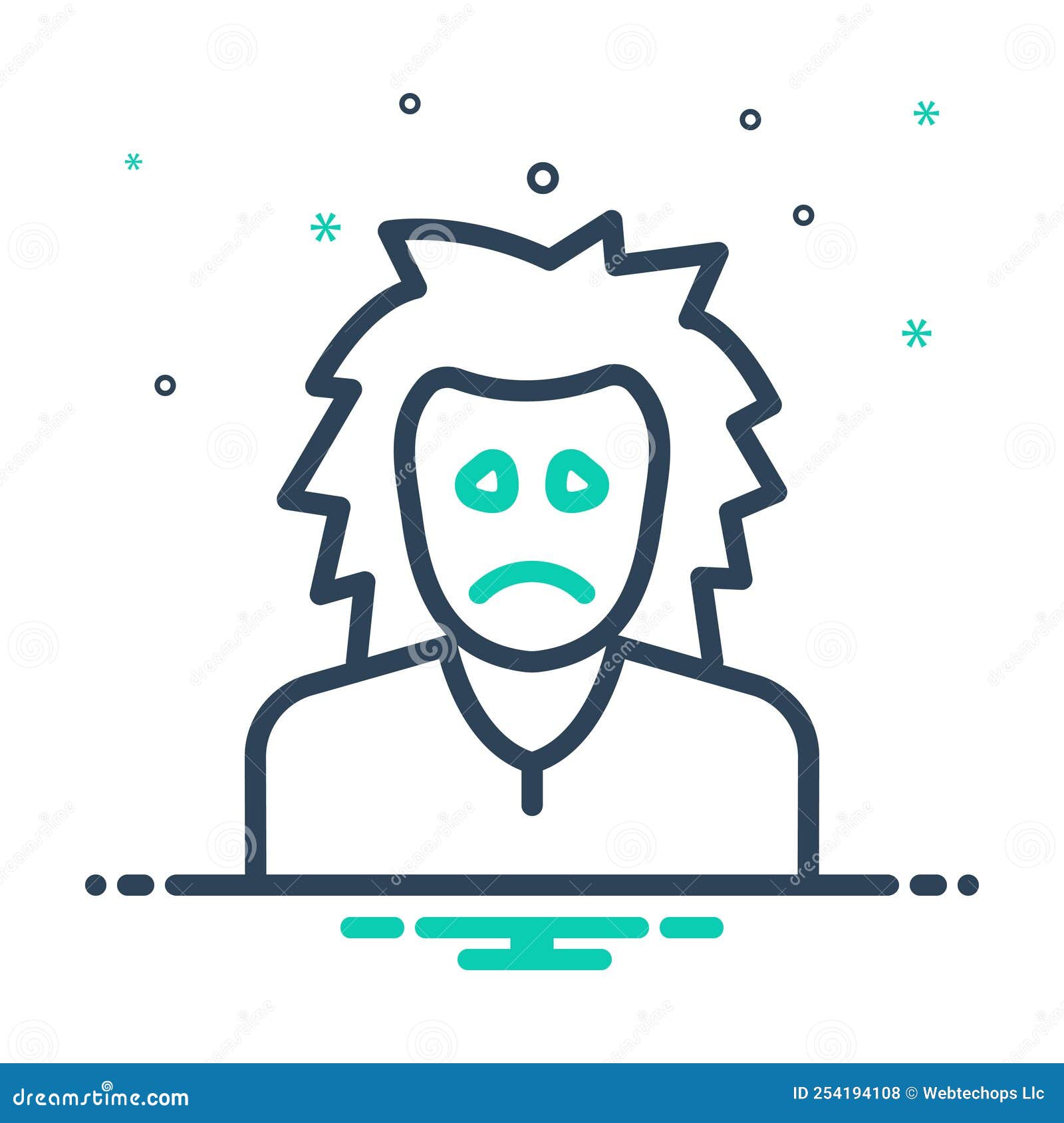 Mix Icon for Sad, Unhappy and Sorrowful Stock Illustration ...