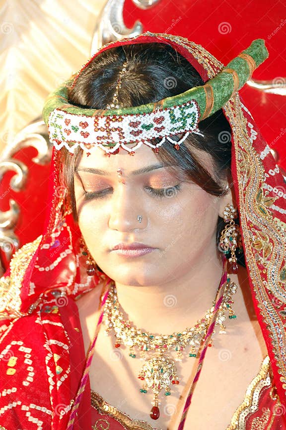 Sad Indian Bride. stock image. Image of wedding, marriage - 13504317