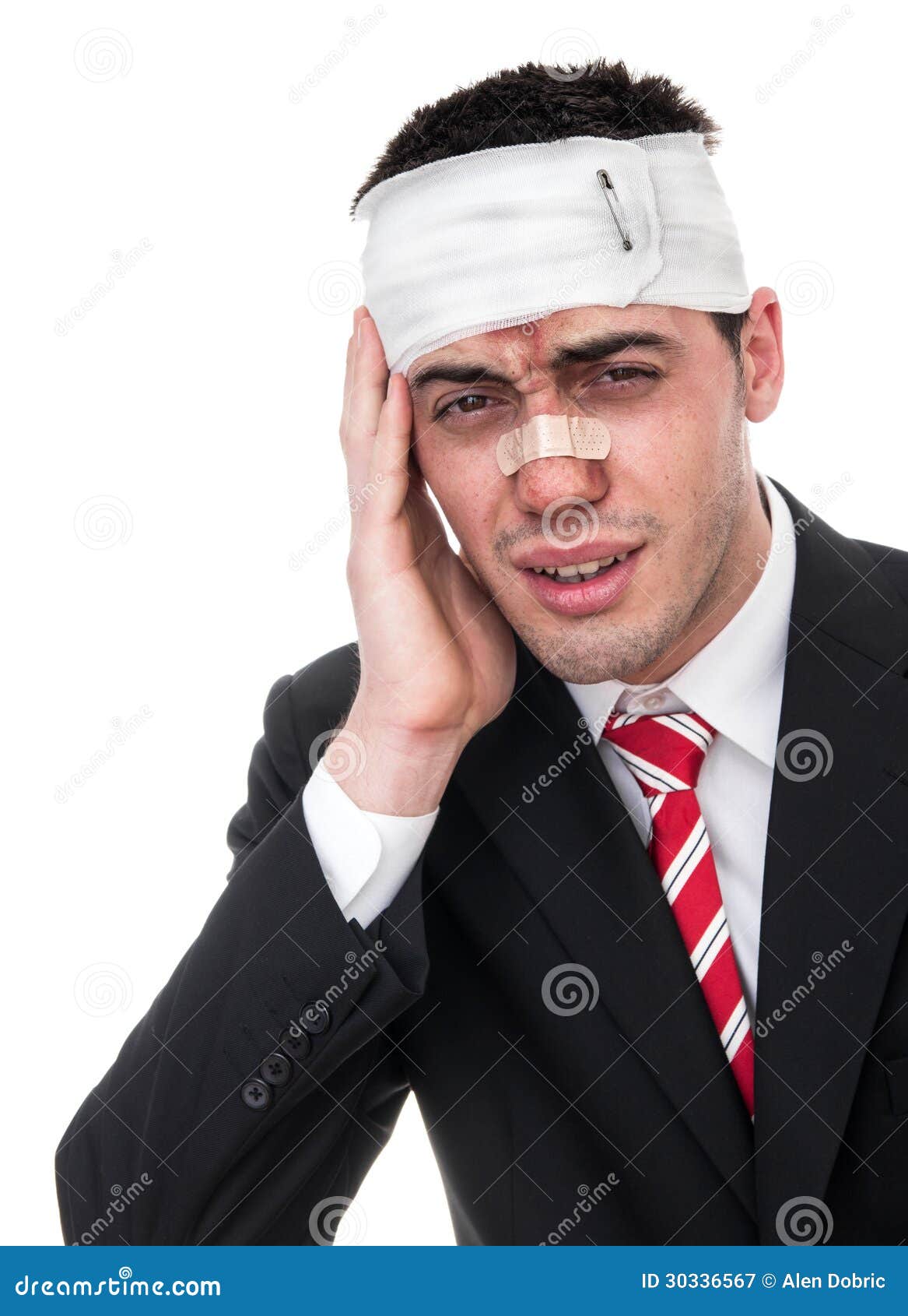 Sad Injured Business Man Royalty Free Stock Photography - Image: 30336567