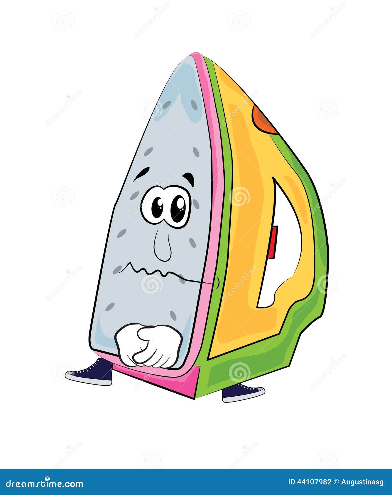 Sad iron cartoon stock illustration. Illustration of cartoon - 44107982