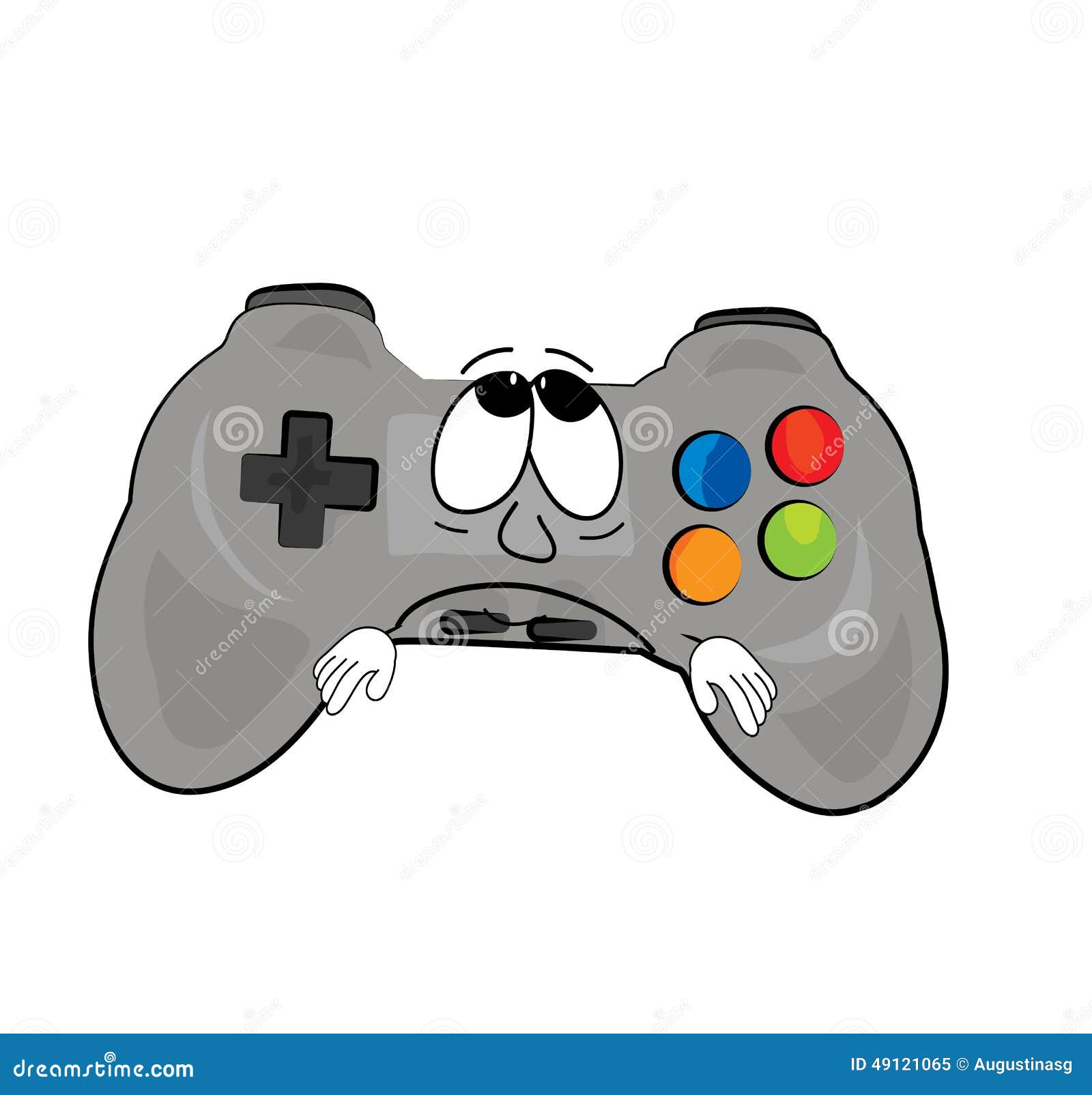 Sad joystick cartoon stock illustration. Illustration of games - 49121065