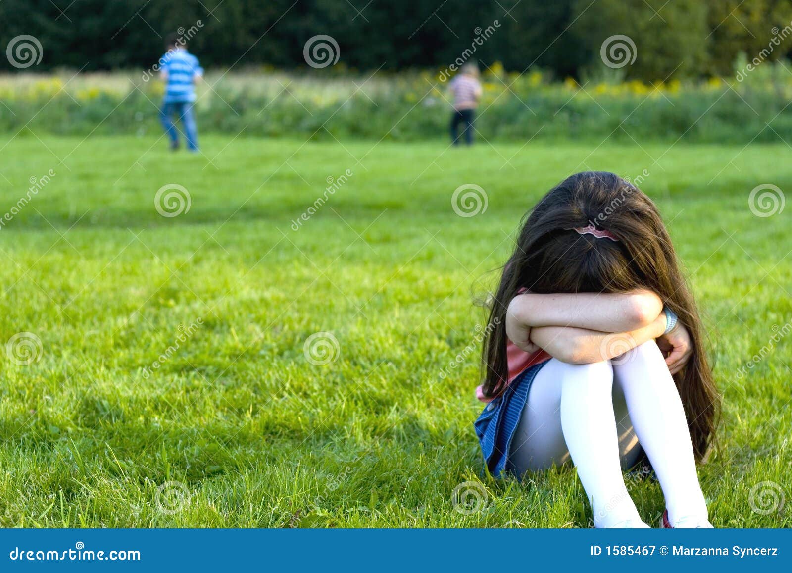 Sad or Just Playing stock image. Image of girl, kids, bummed - 1585467