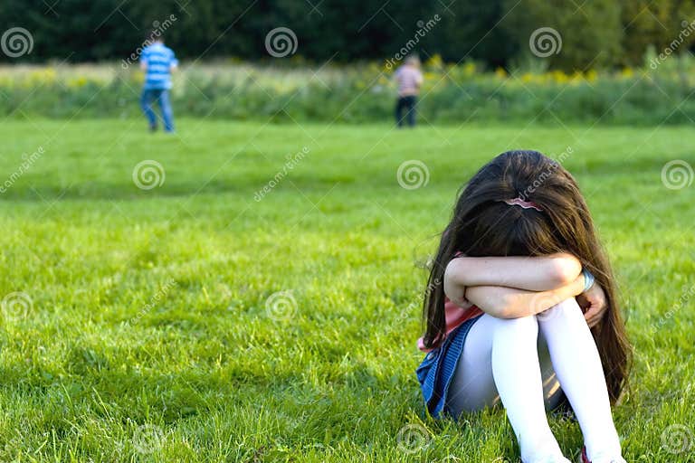Sad or Just Playing stock image. Image of girl, kids, bummed - 1585467