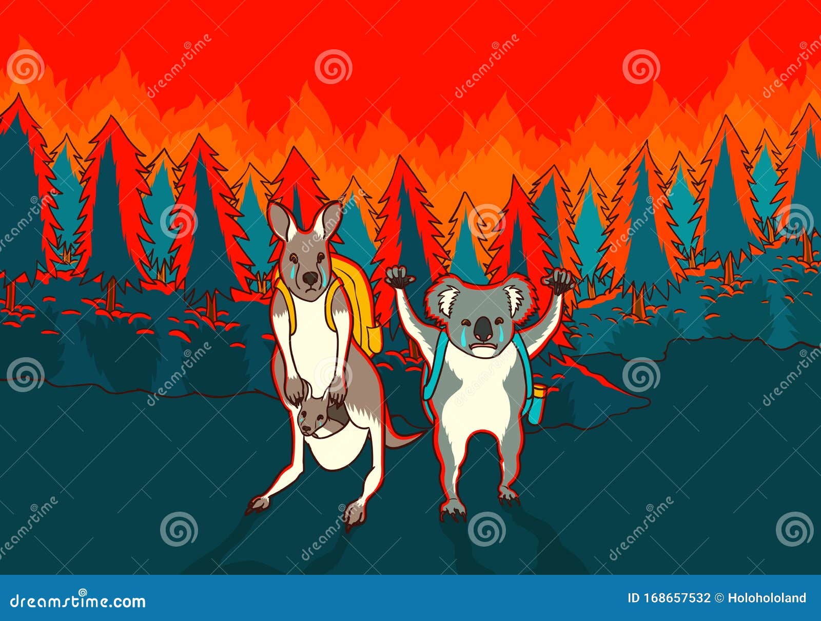 Koala Escaping From Forest Fires In Australia Animals Dying In Wildfire ...