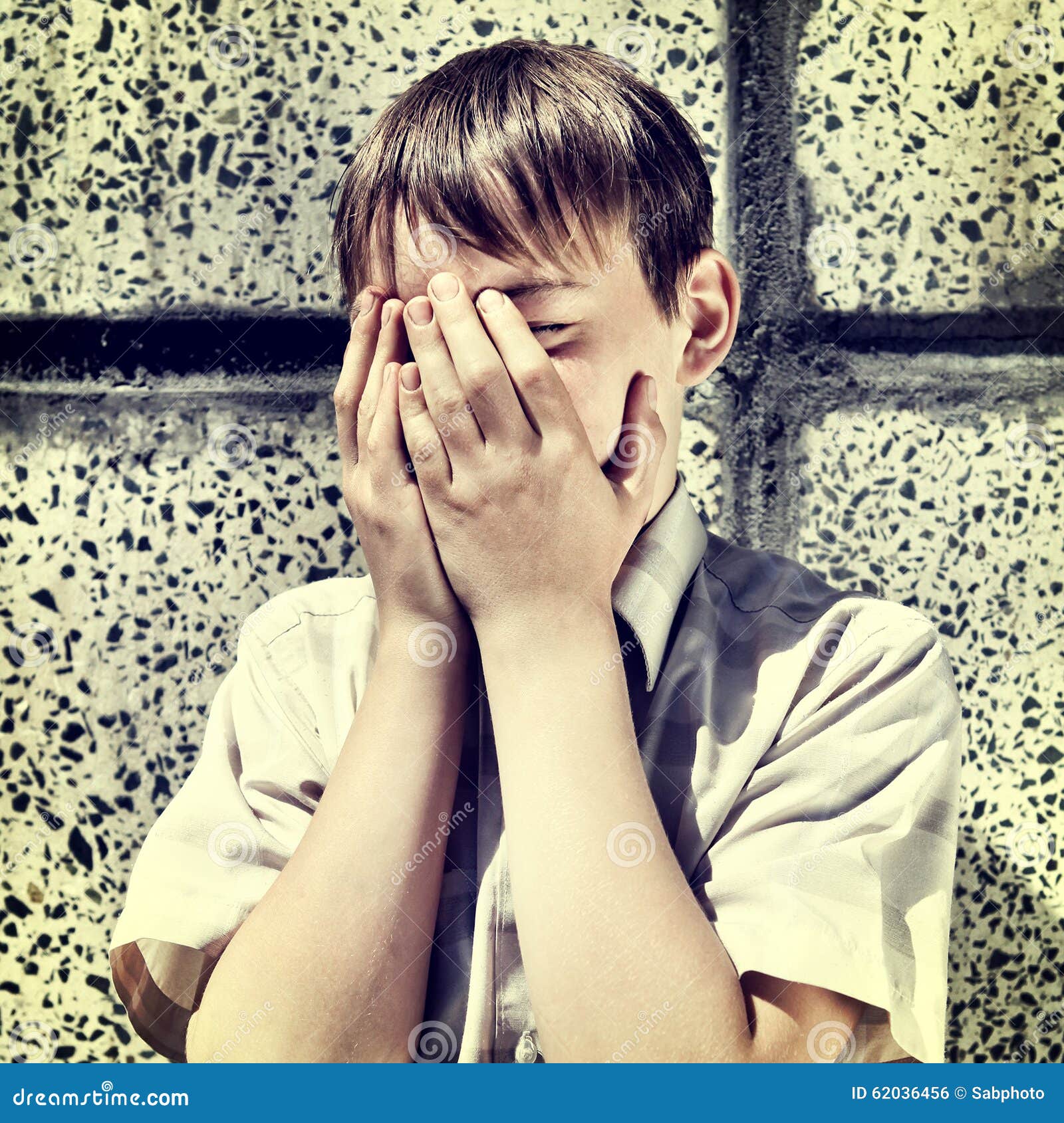 Sad Kid outdoor stock photo. Image of stressed, caucasian - 62036456