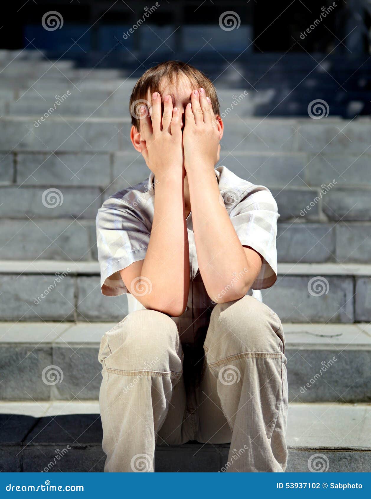 Sad Kid outdoor stock photo. Image of problem, offended - 53937102