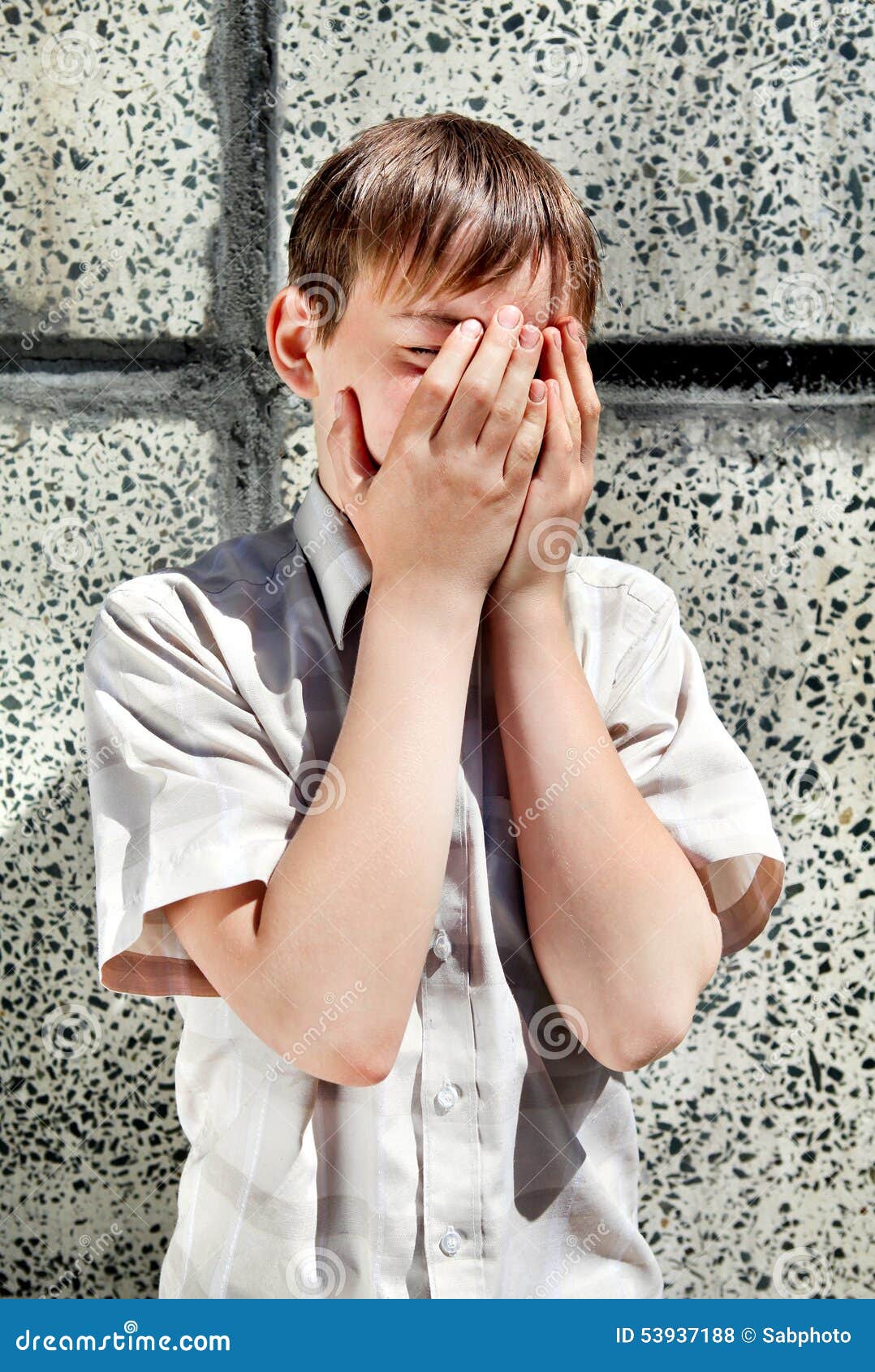 Sad Kid outdoor stock photo. Image of abuse, closeup - 53937188