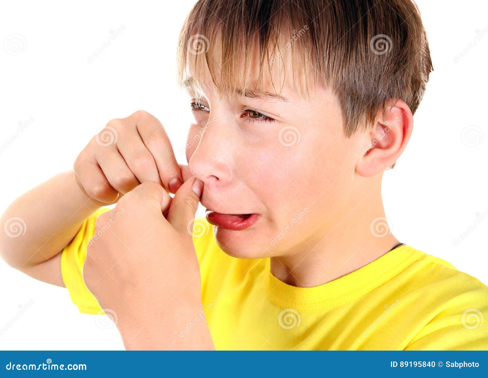 Sad Kid with Pimple stock photo. Image of looking, caucasian - 89195840
