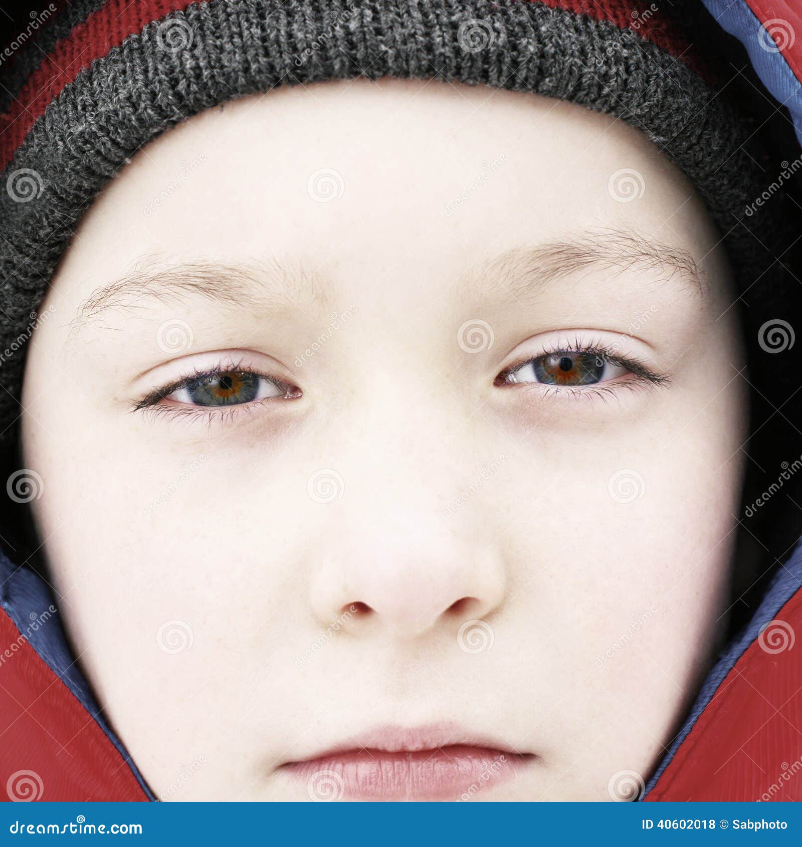 Sad Kid Portrait stock photo. Image of offence, close - 40602018