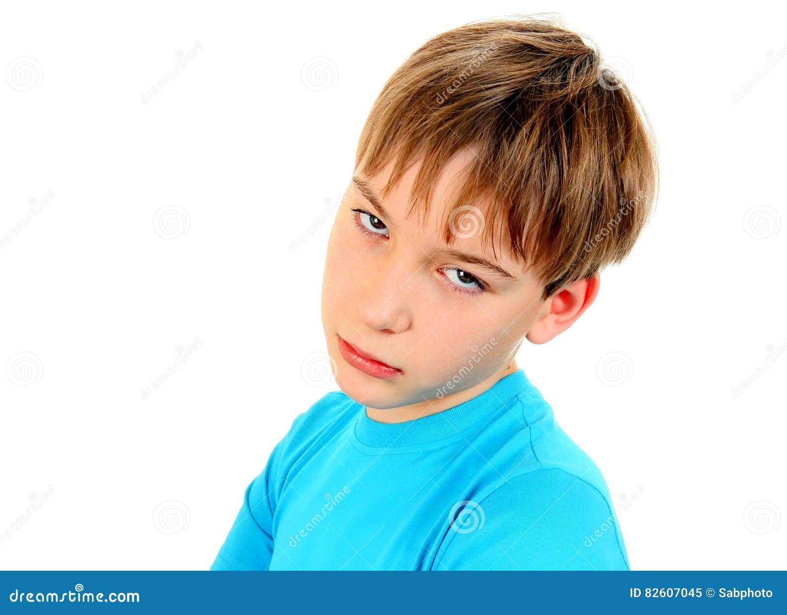 Sad Kid Portrait stock image. Image of caucasian, pensive - 82607045