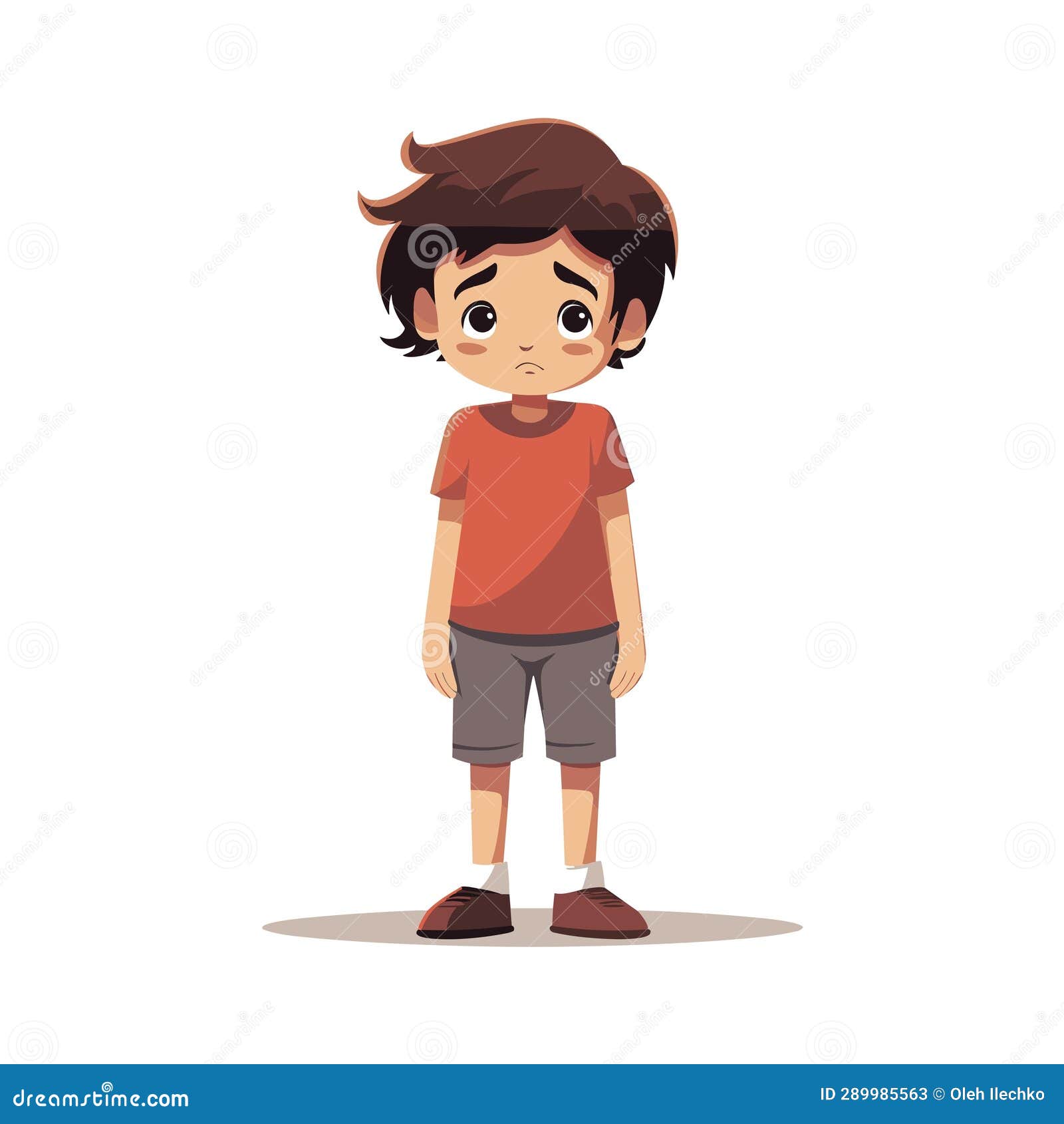 Sad Kid Vector Flat Minimalistic Isolated Illustration Stock Vector ...