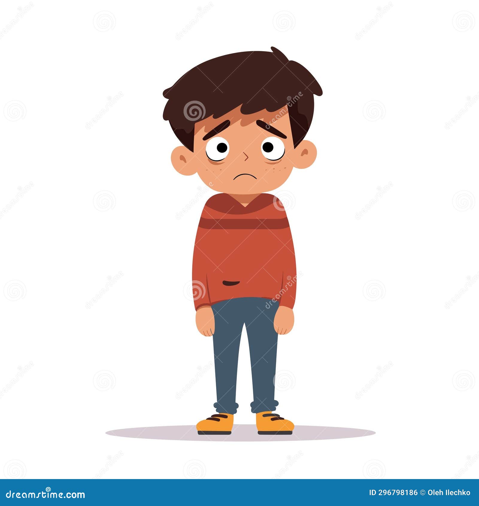 Sad Kid Vector Flat Minimalistic Isolated Illustration Stock Vector ...