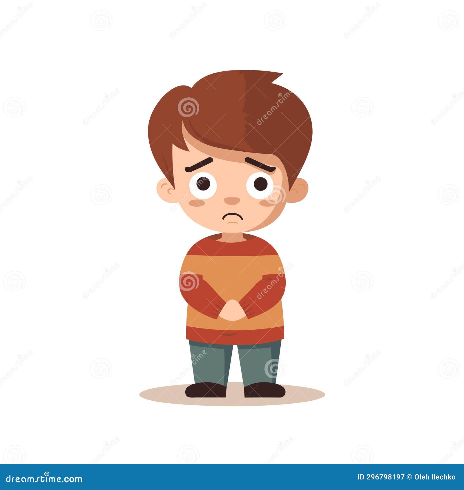 Sad Kid Vector Flat Minimalistic Isolated Illustration Stock Vector ...