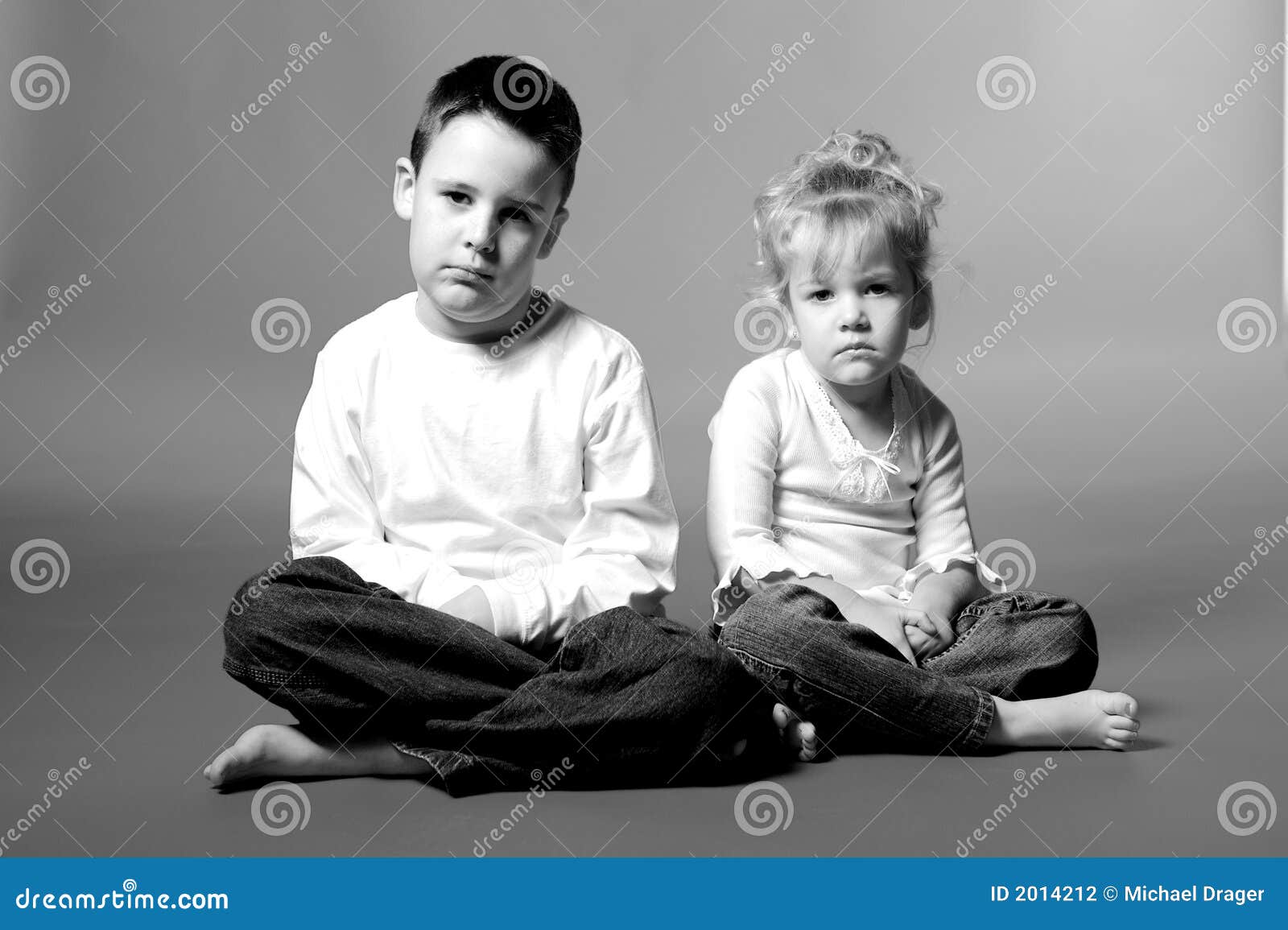 Sad kids stock photo. Image of crossed, sister, shirt - 2014212