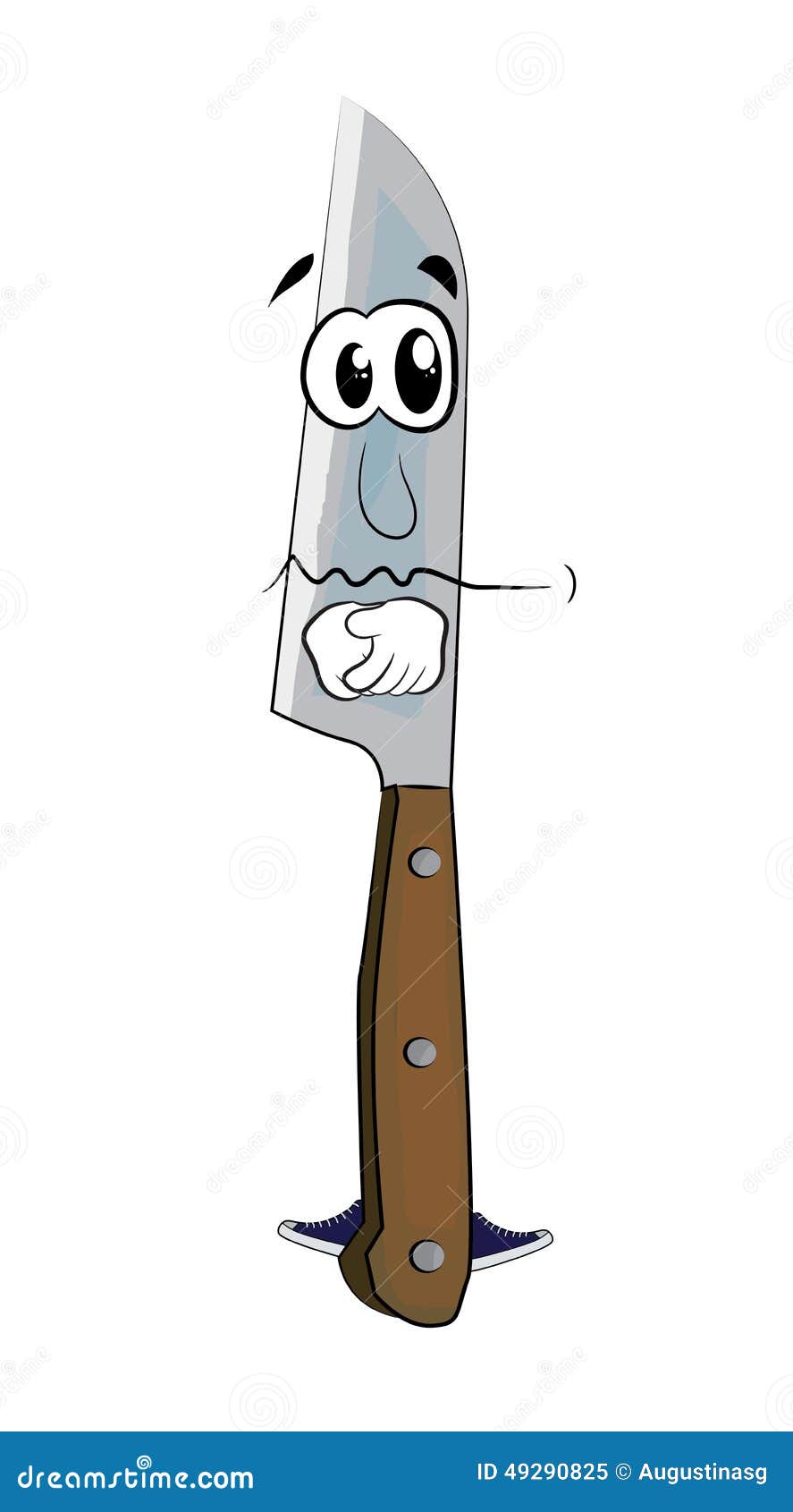 Sad knife cartoon stock illustration. Illustration of sharp - 49290825