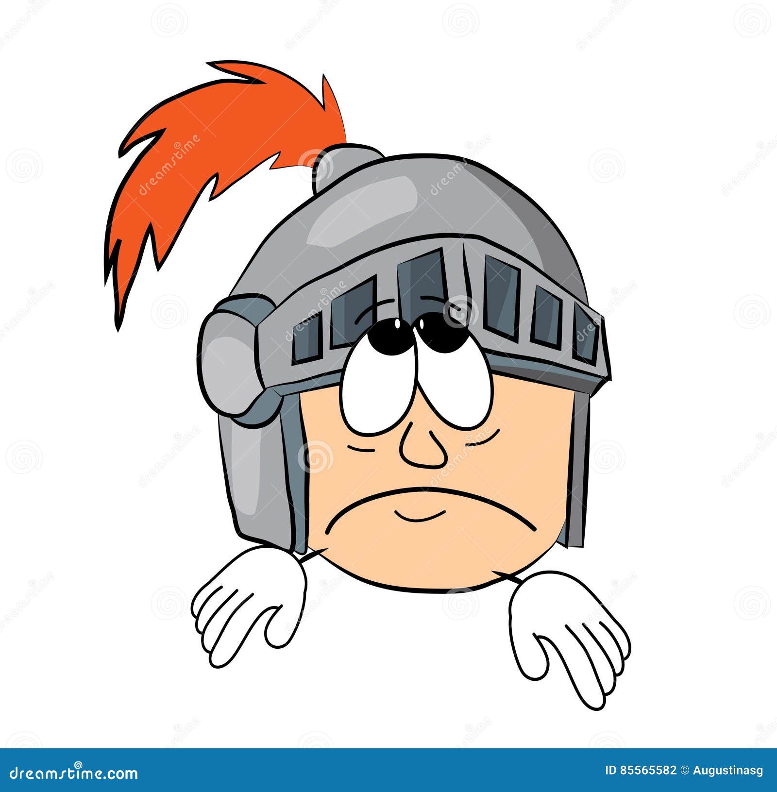 Sad knight head cartoon stock illustration. Illustration of cartoon ...