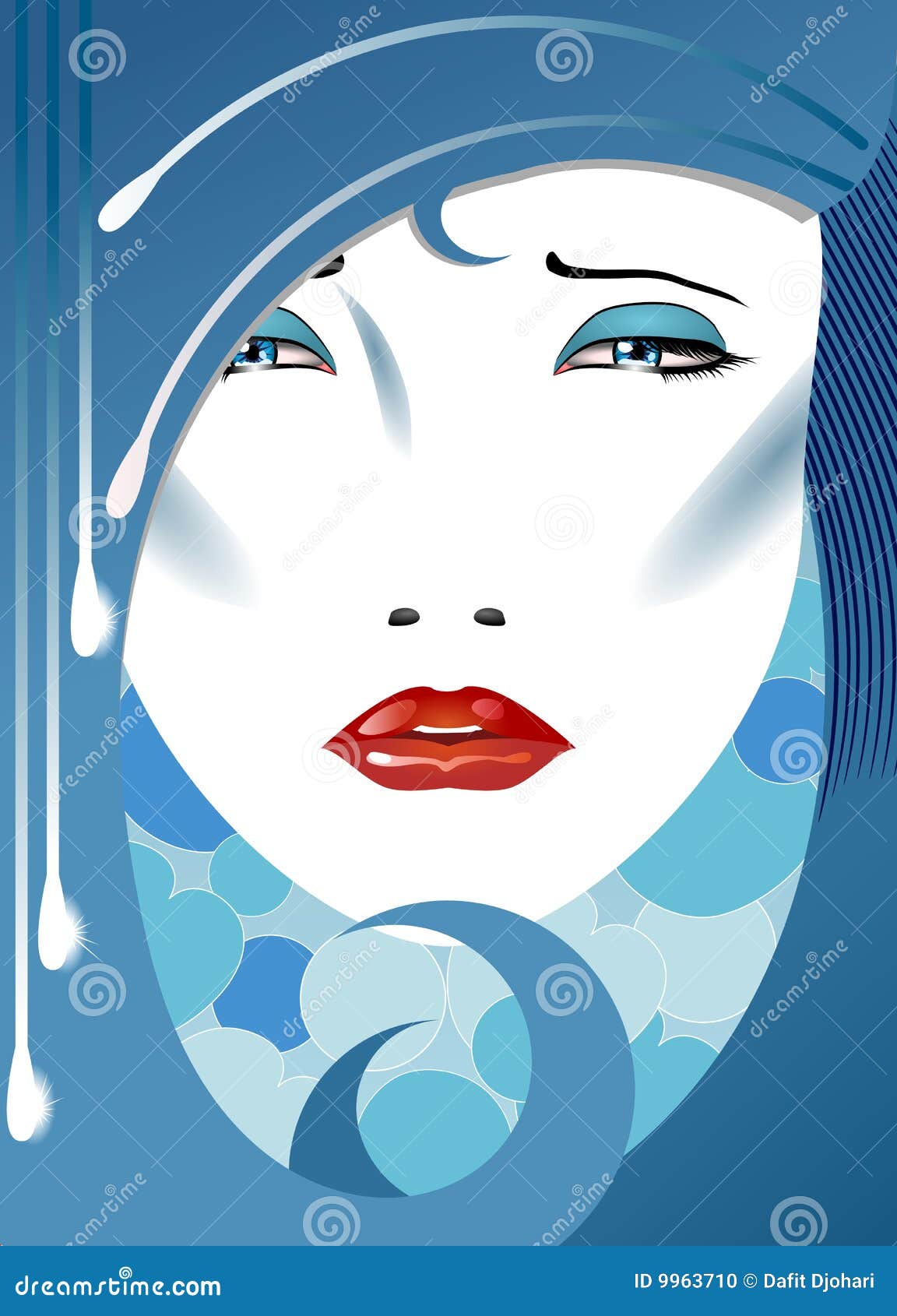 Sad lady stock vector. Illustration of depression, crying - 9963710