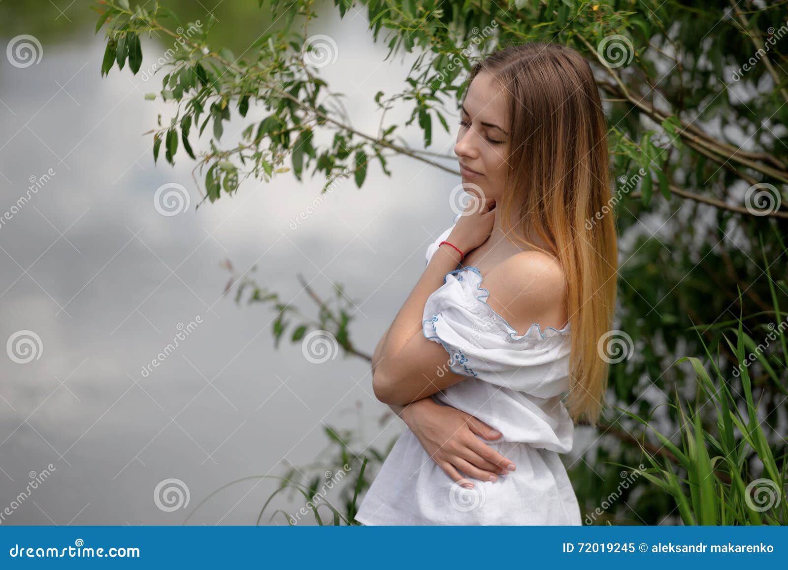 Sad Lady at the Wharf Sitting and Waiting Stock Image - Image of ...