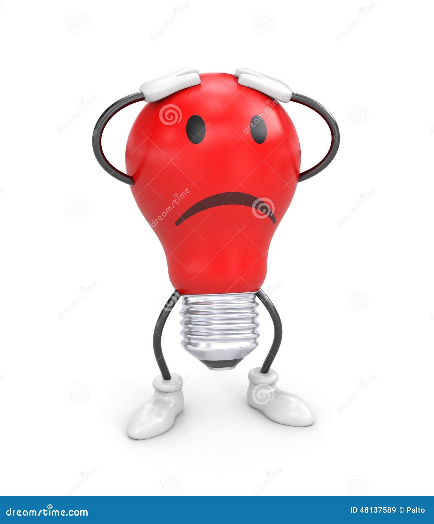 Sad lamp with ugly face stock illustration. Illustration of despair ...