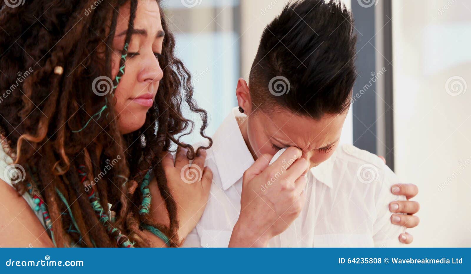 Sad Lesbian Couple on the Couch Stock Footage - Video of disappointment ...