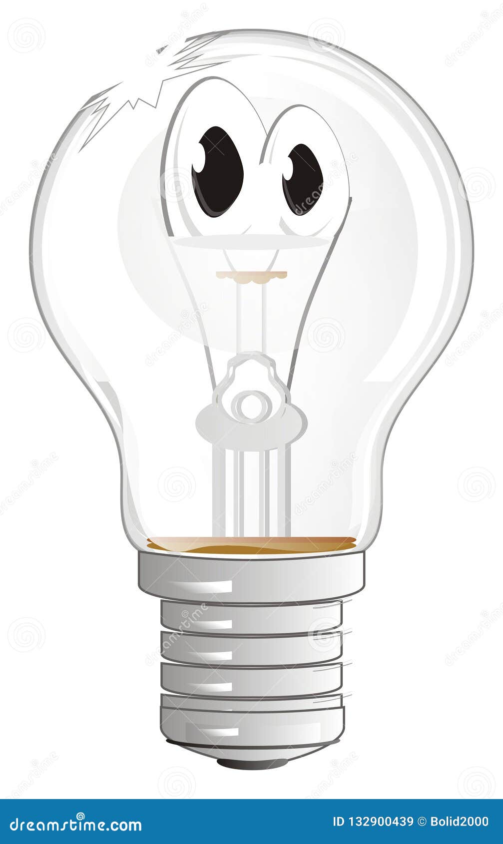 Sad light bulb stock illustration. Illustration of physics - 132900439