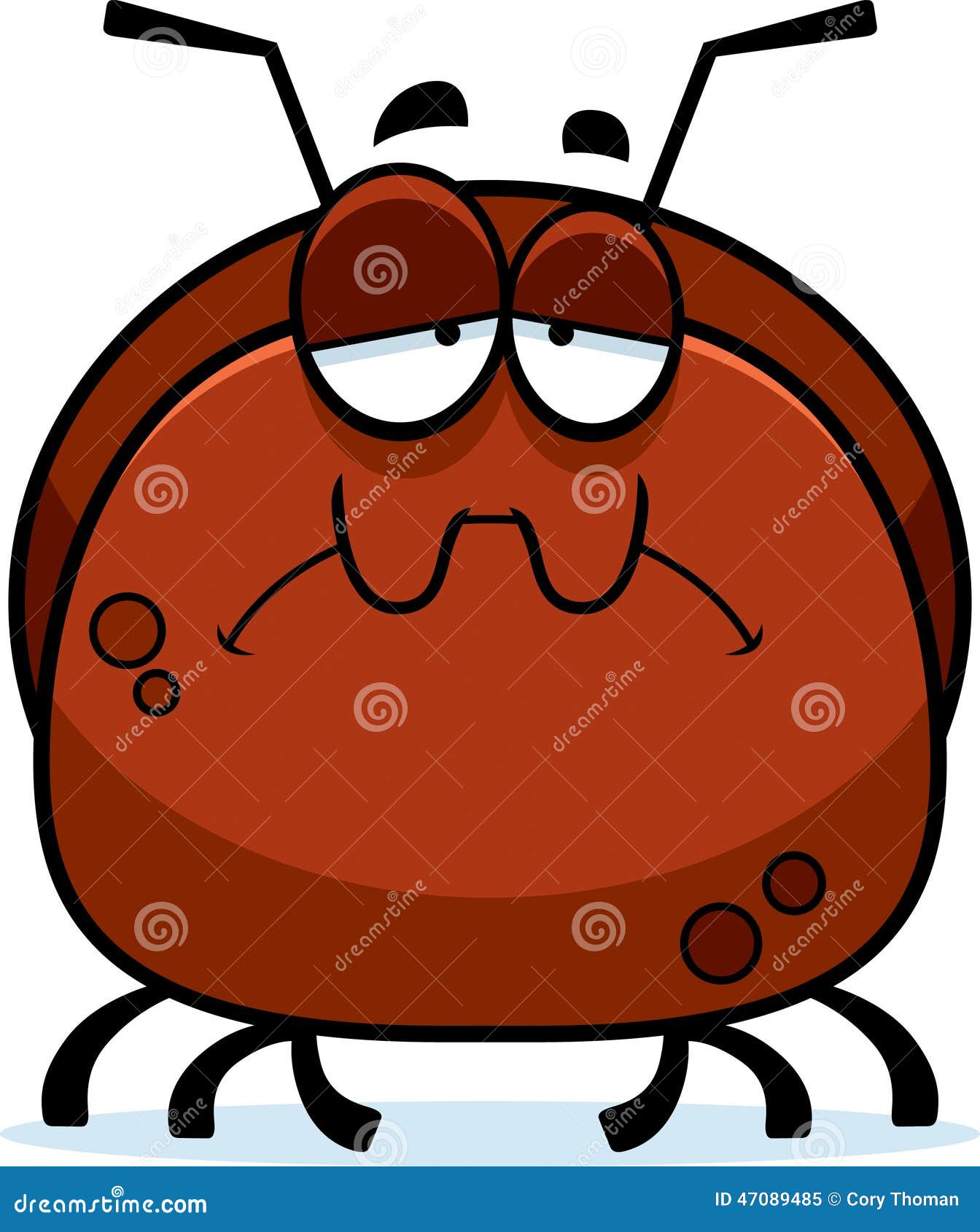 Sad Little Ant stock vector. Illustration of cartoon - 47089485