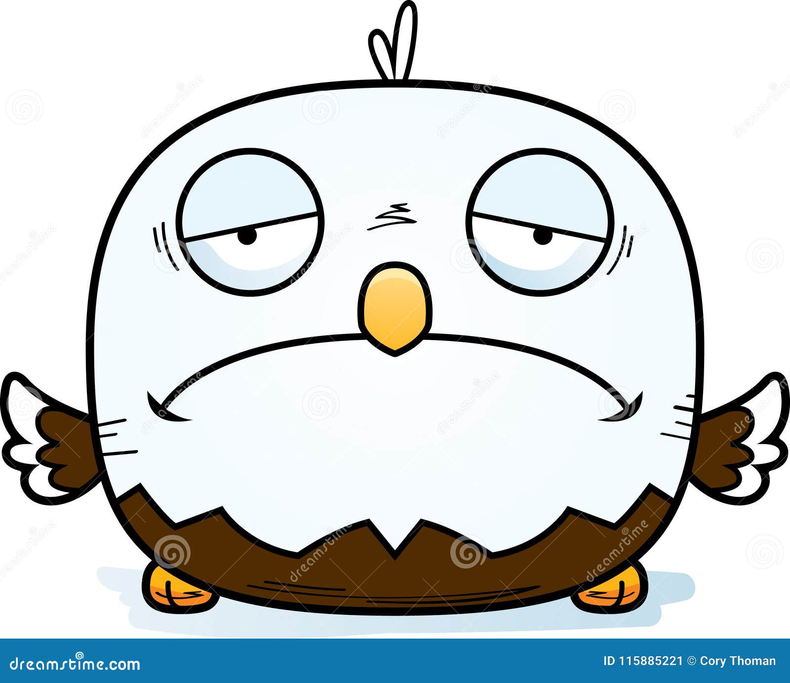 Sad Little Bald Eagle stock vector. Illustration of bird - 115885221
