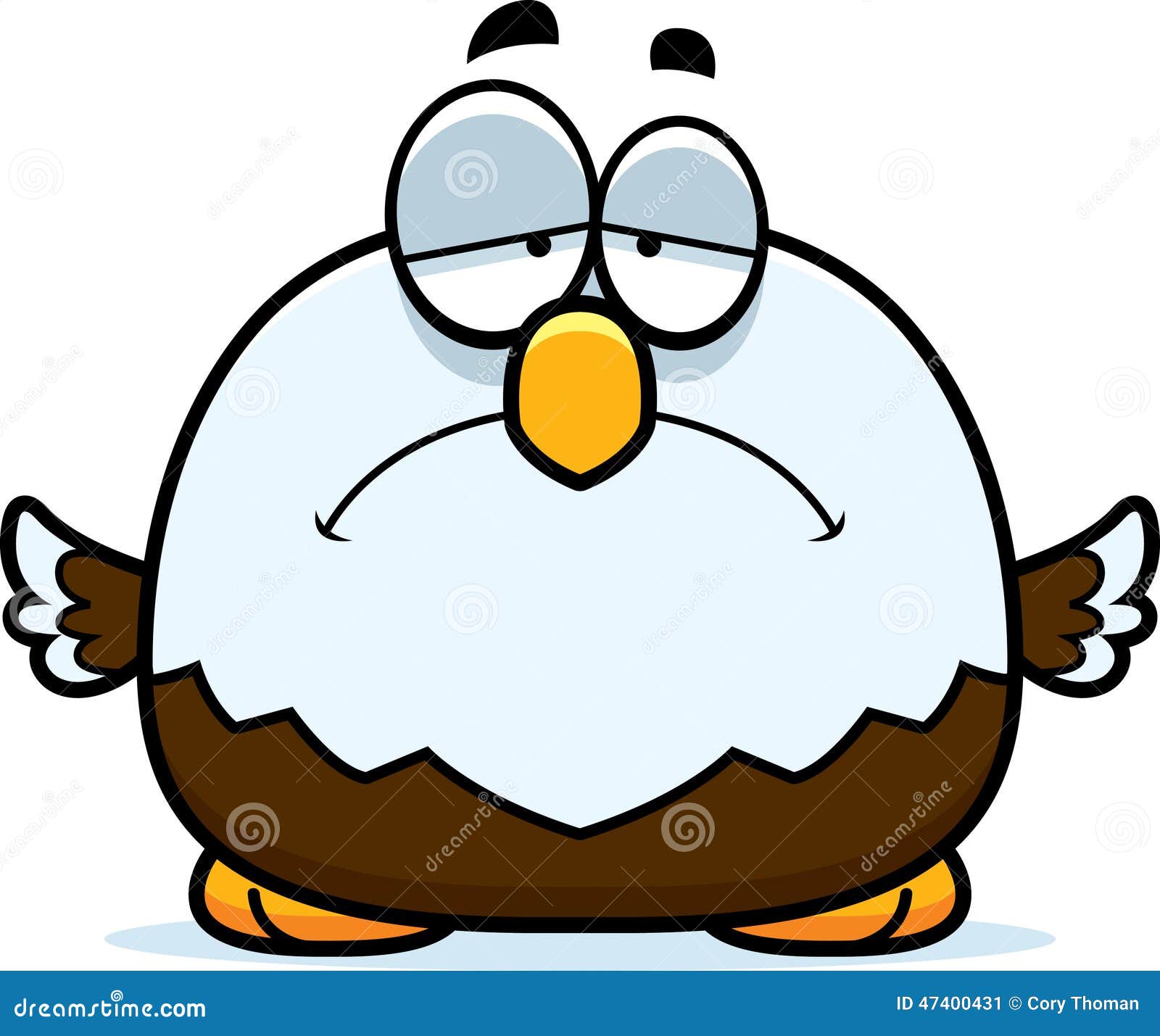 Sad Little Bald Eagle stock vector. Illustration of baby - 47400431