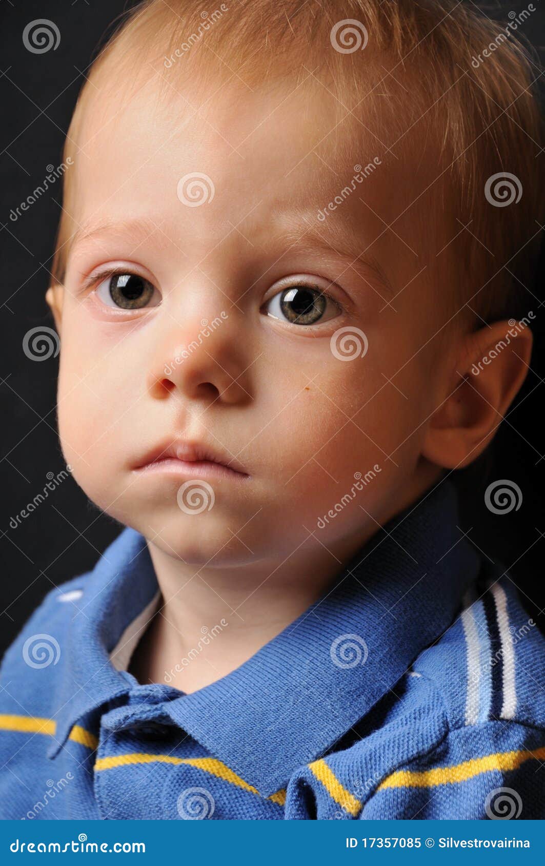 Sad little boy stock image. Image of caucasian, face - 17357085