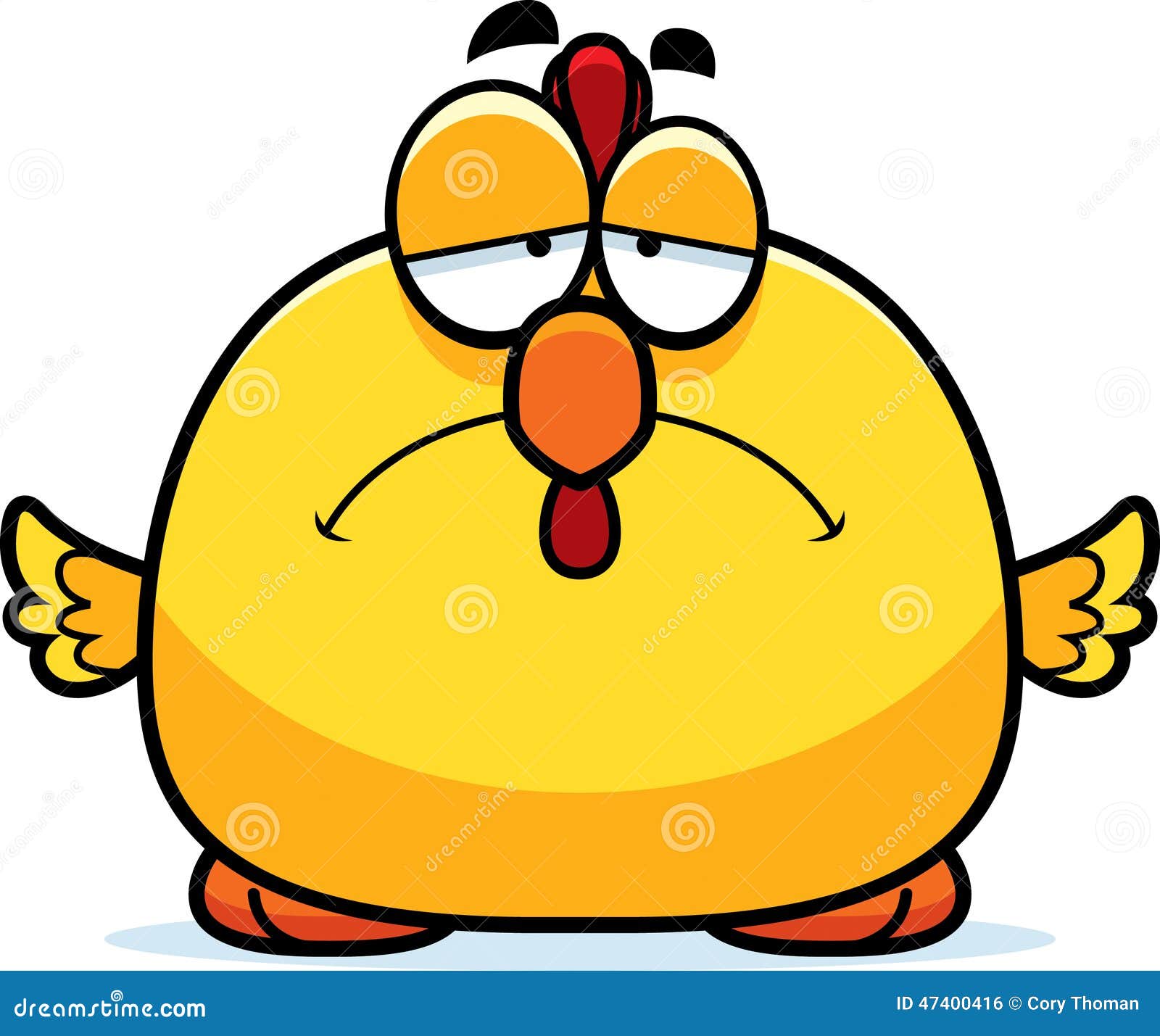 Sad Little Chicken stock vector. Illustration of graphic - 47400416