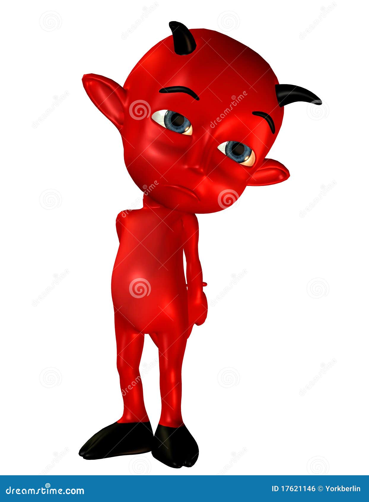 Sad little devil stock illustration. Illustration of evil - 17621146