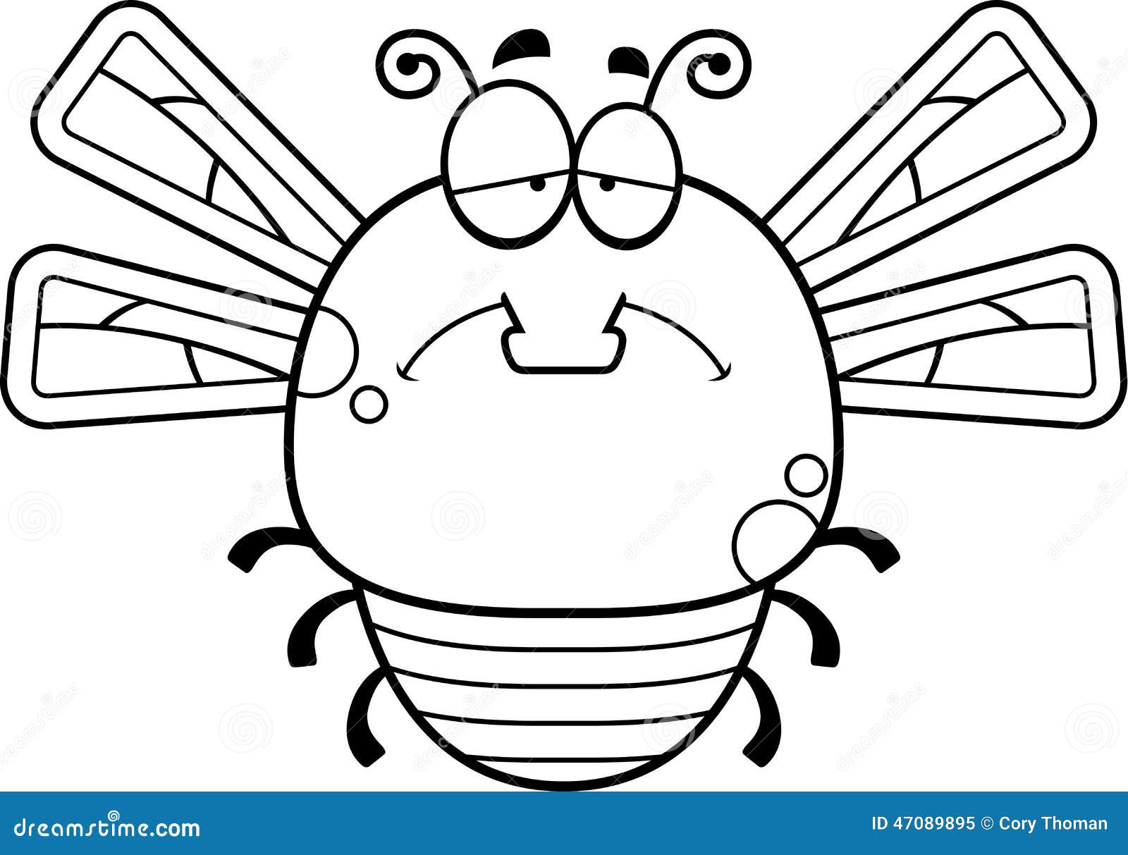 Sad Little Dragonfly stock vector. Illustration of insect - 47089895