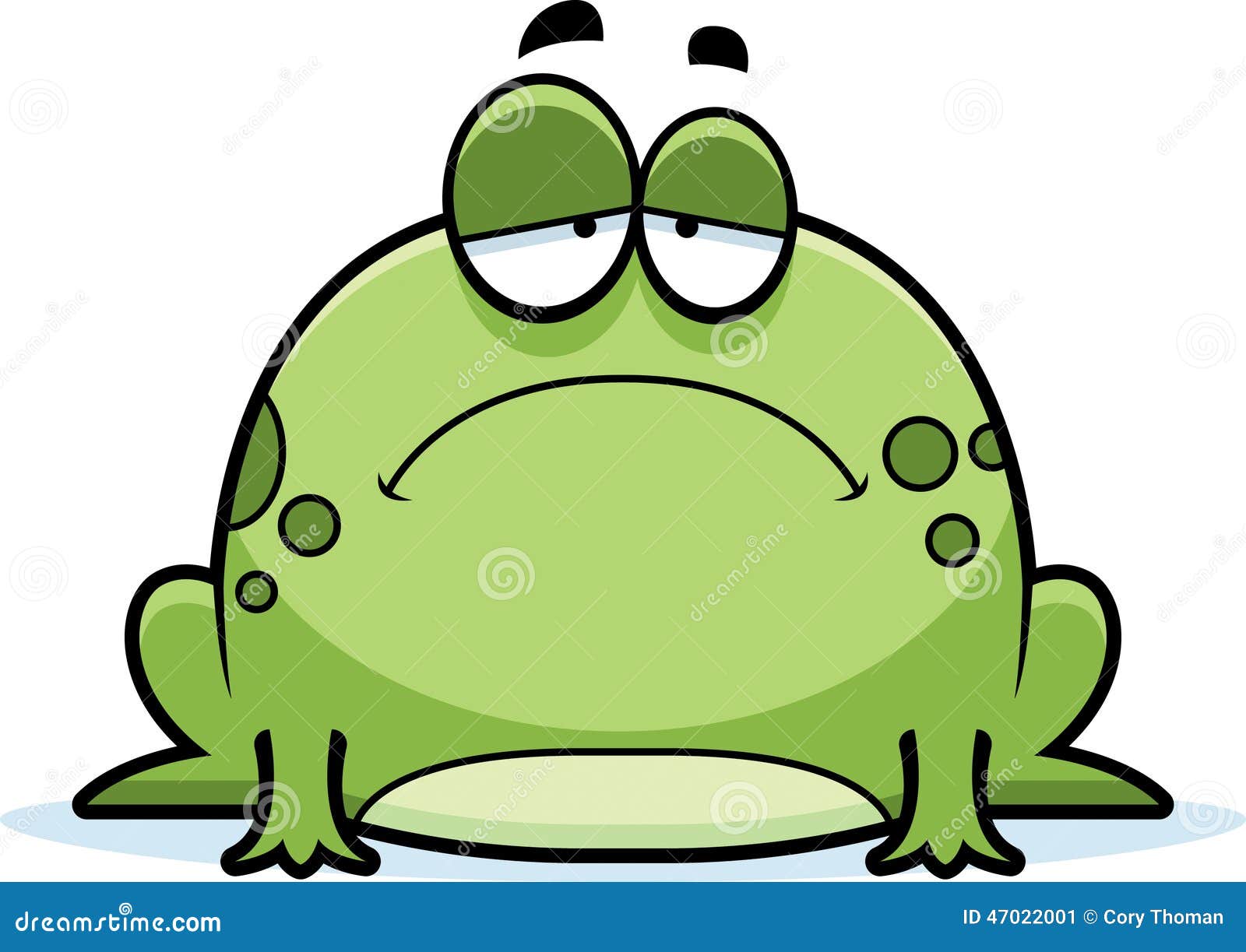Sad Little Frog stock vector. Illustration of frowning - 47022001
