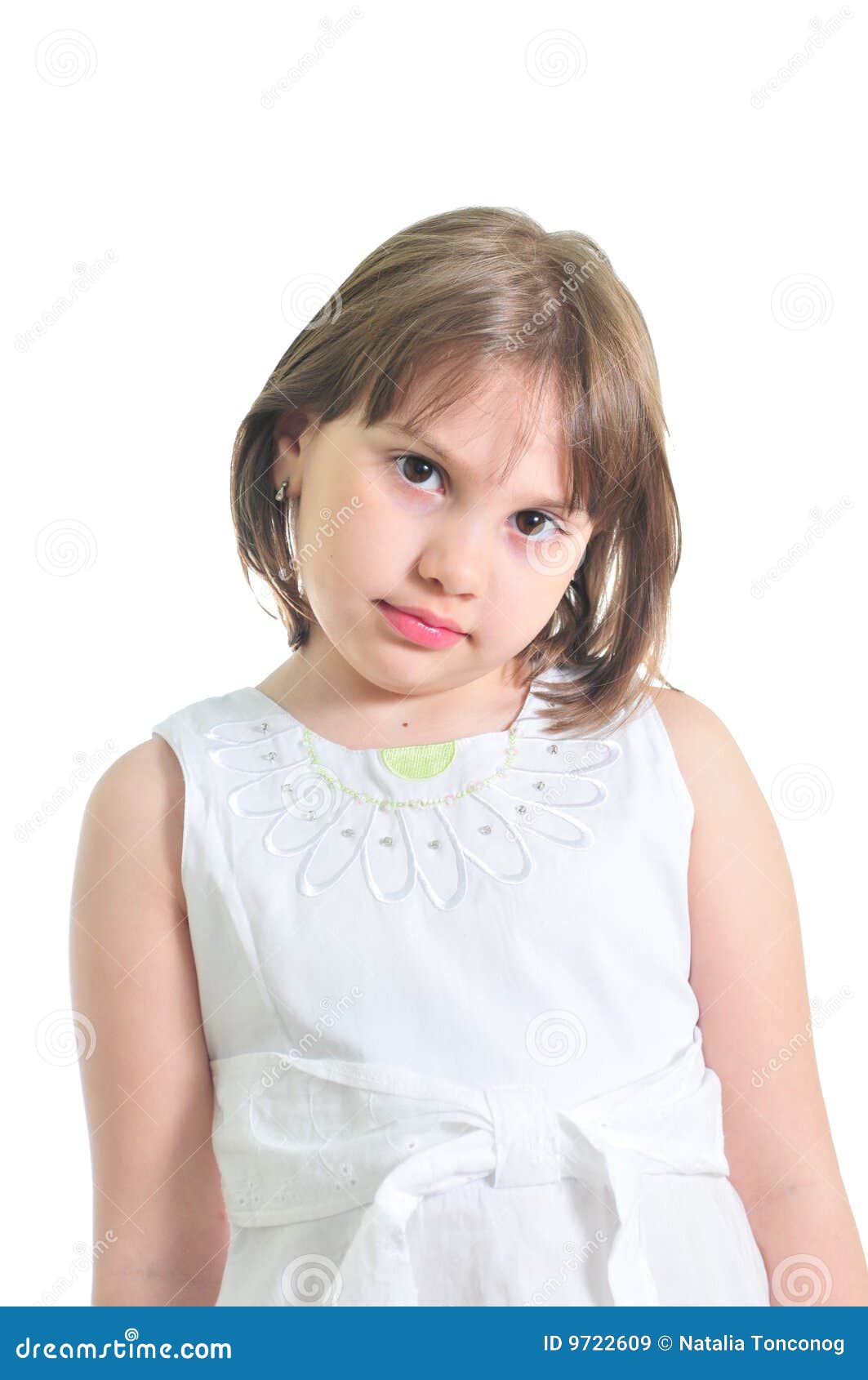 Sad little girl stock image. Image of cheerful, childhood - 9722609