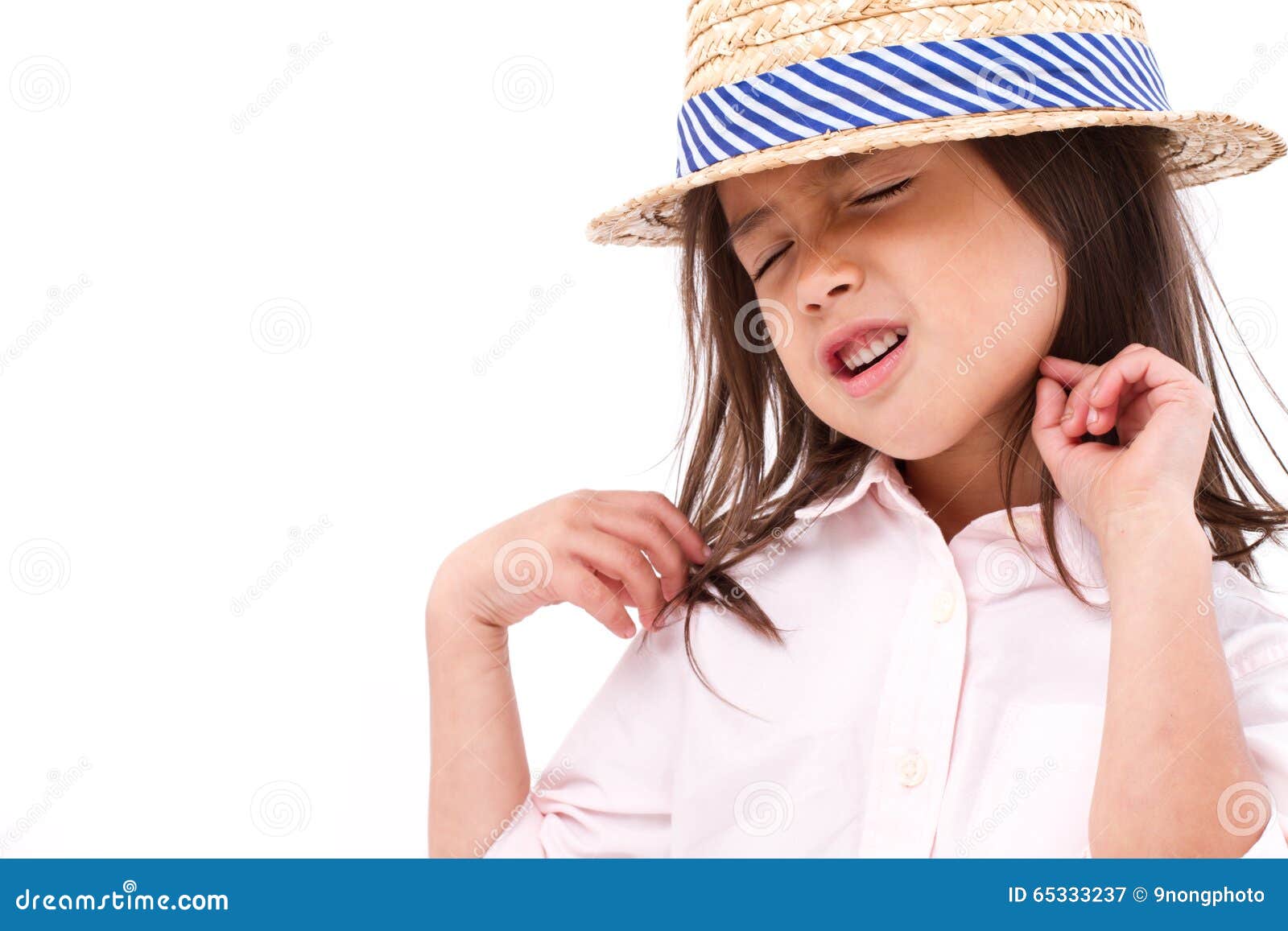 Sad Little Girl Feeling Restless Stock Image - Image of bored ...