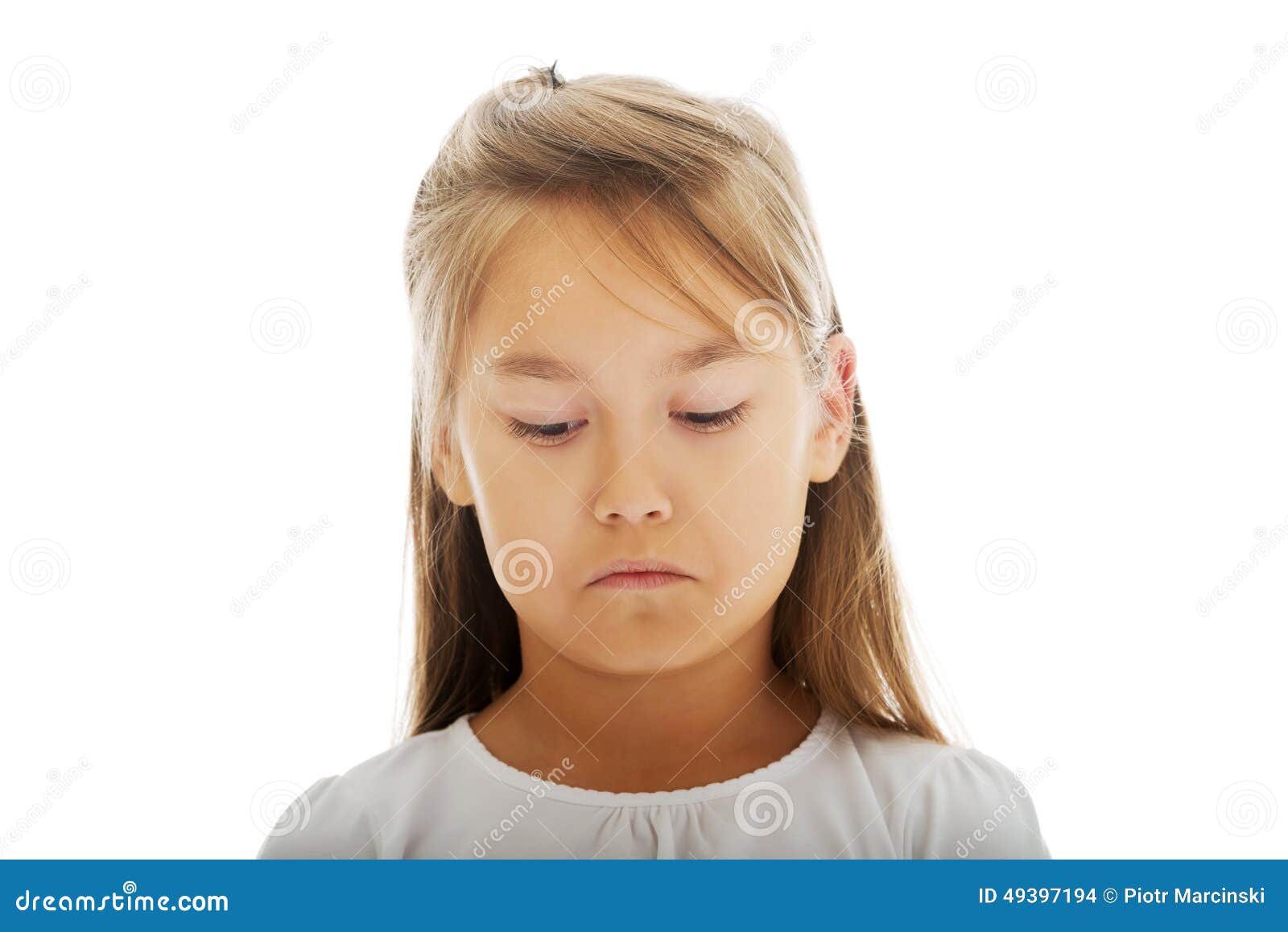 Sad little girl stock photo. Image of eyes, childhood - 49397194