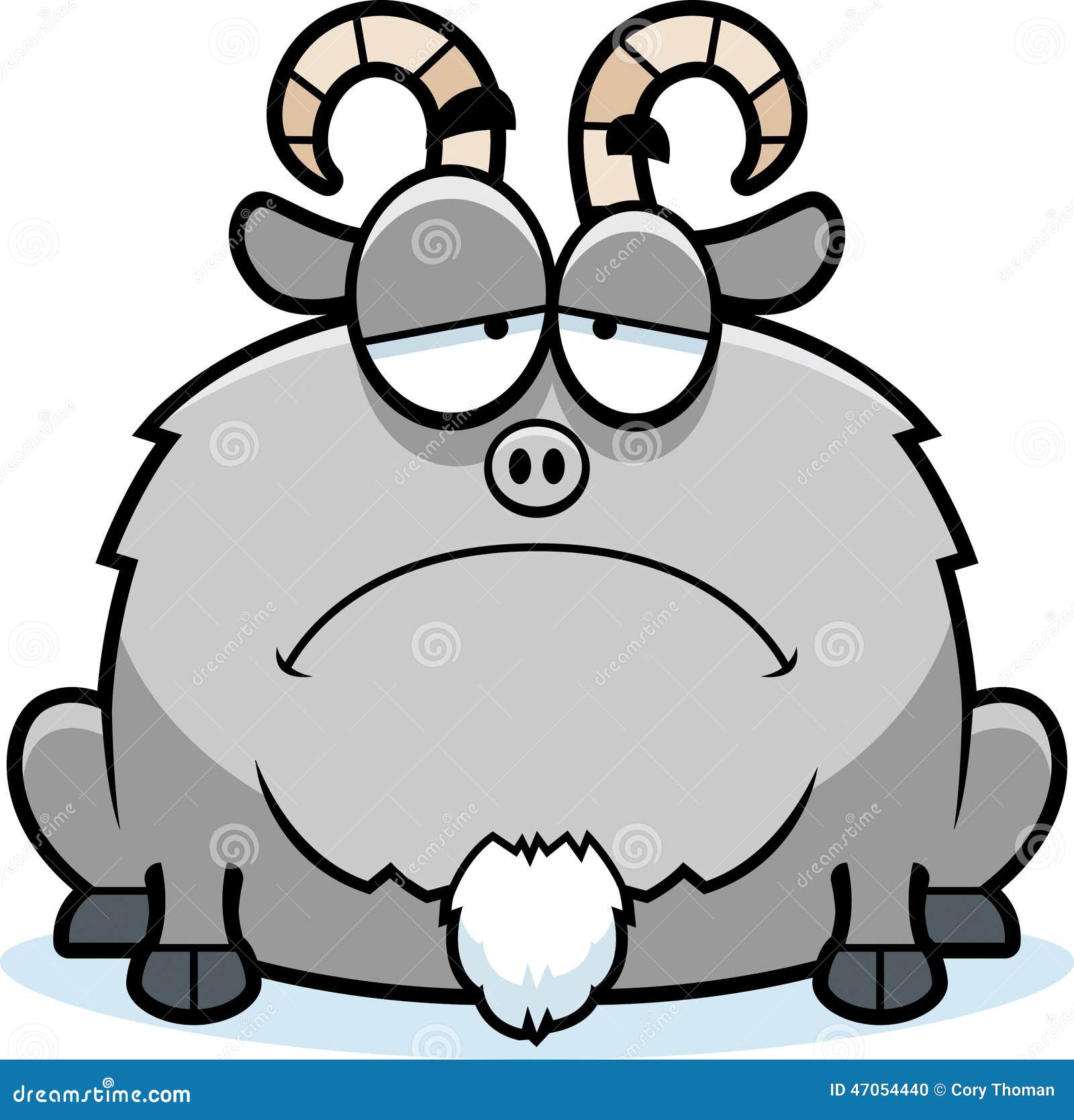 Sad Little Goat stock vector. Illustration of upset, graphic - 47054440