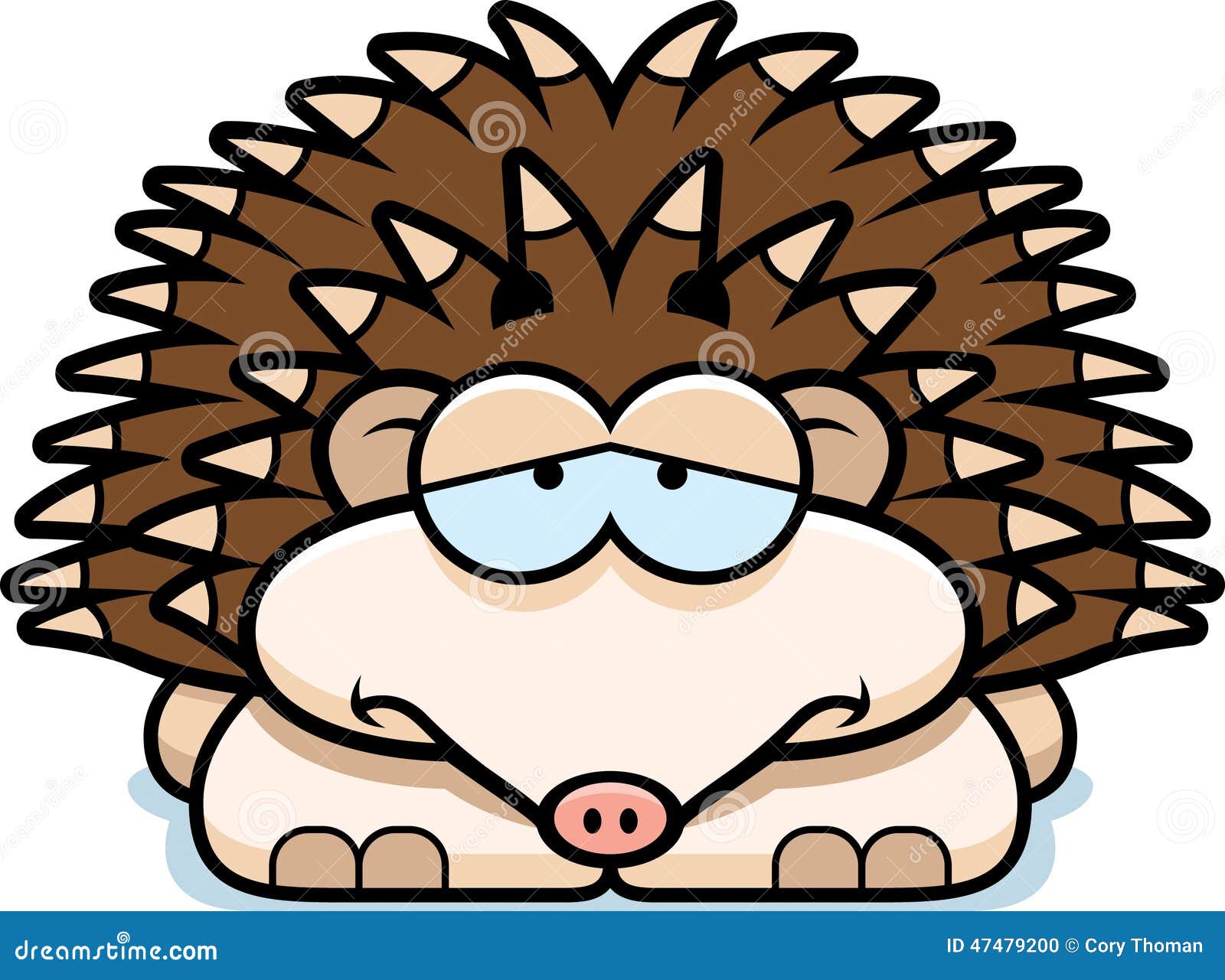 Sad Little Hedgehog stock vector. Illustration of little - 47479200