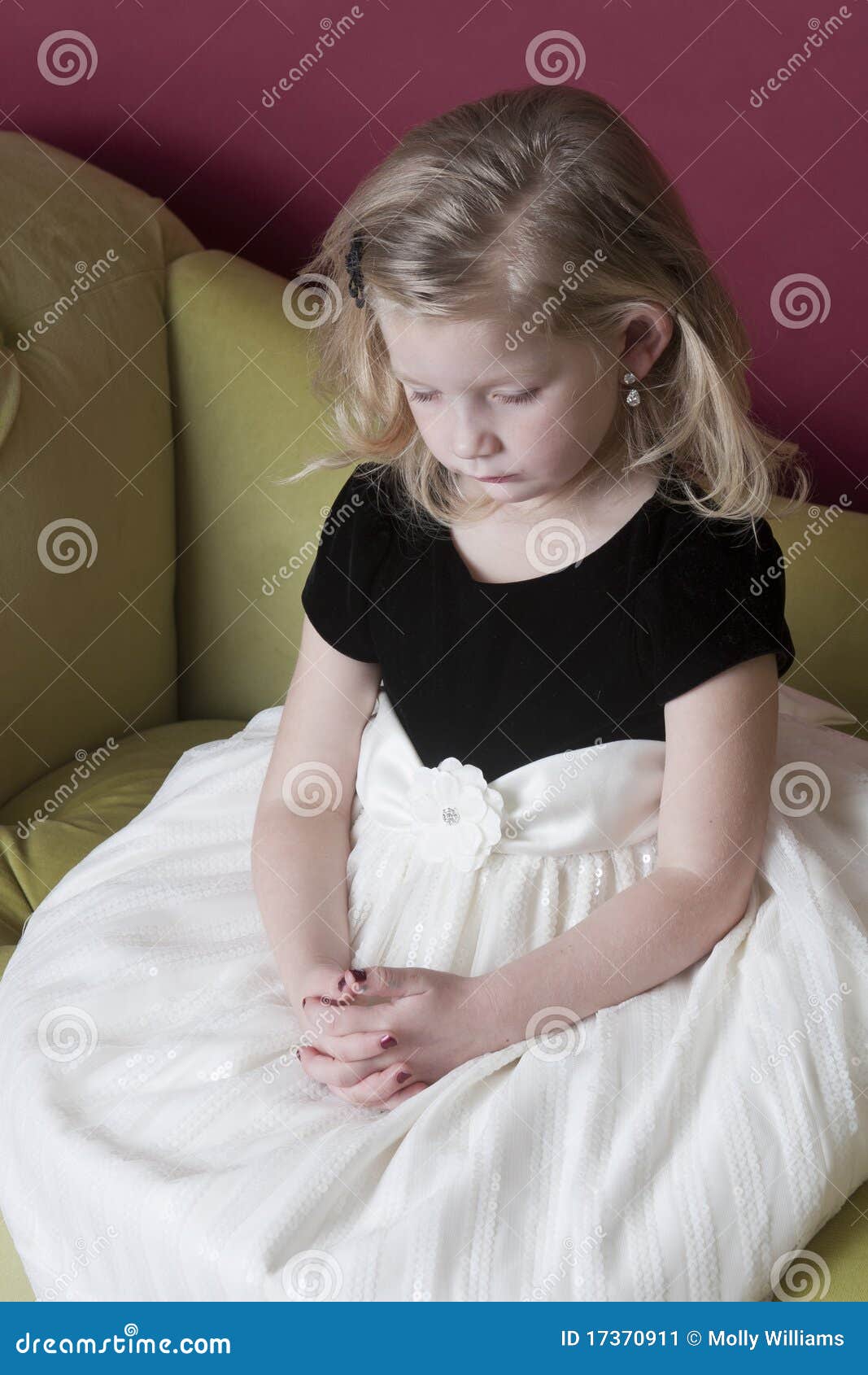 Sad little model stock image. Image of girl, beautiful - 17370911