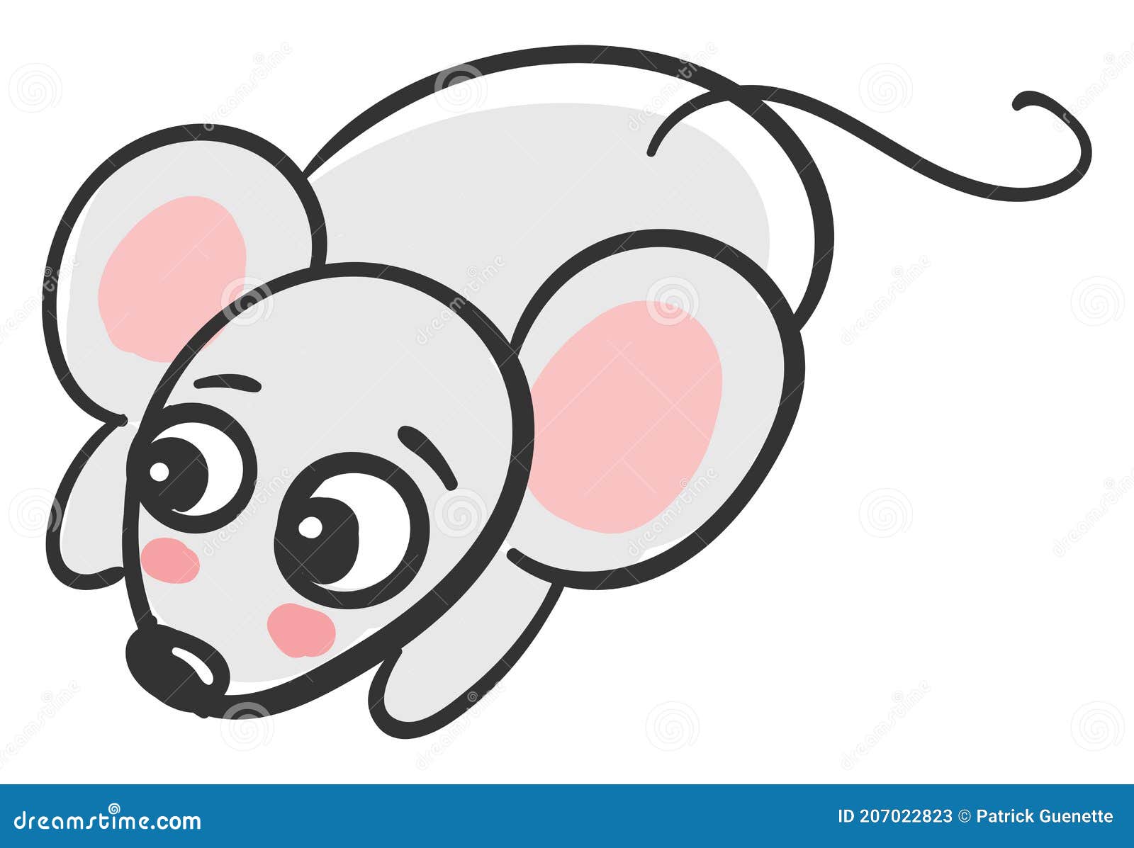 Sad Little Mouse, Illustration, Vector Stock Vector - Illustration of ...