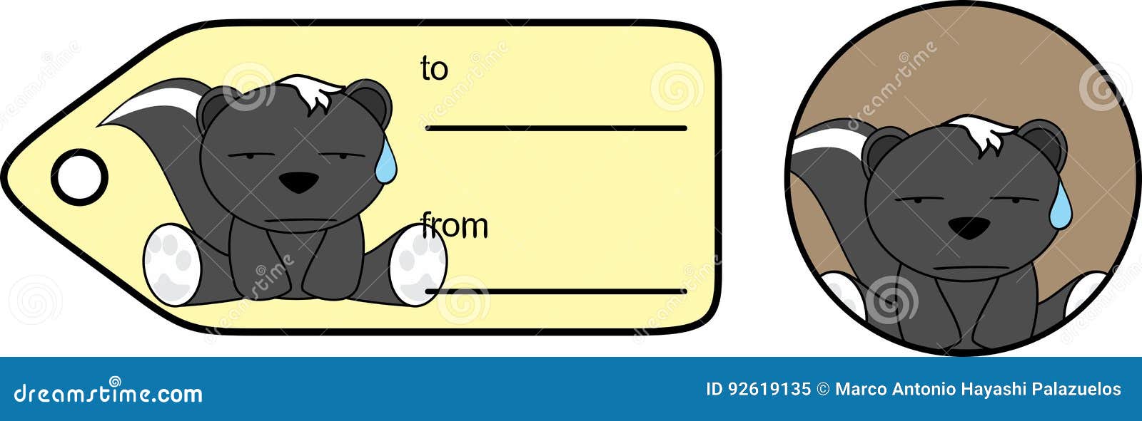 Sad Cartoon Skunk