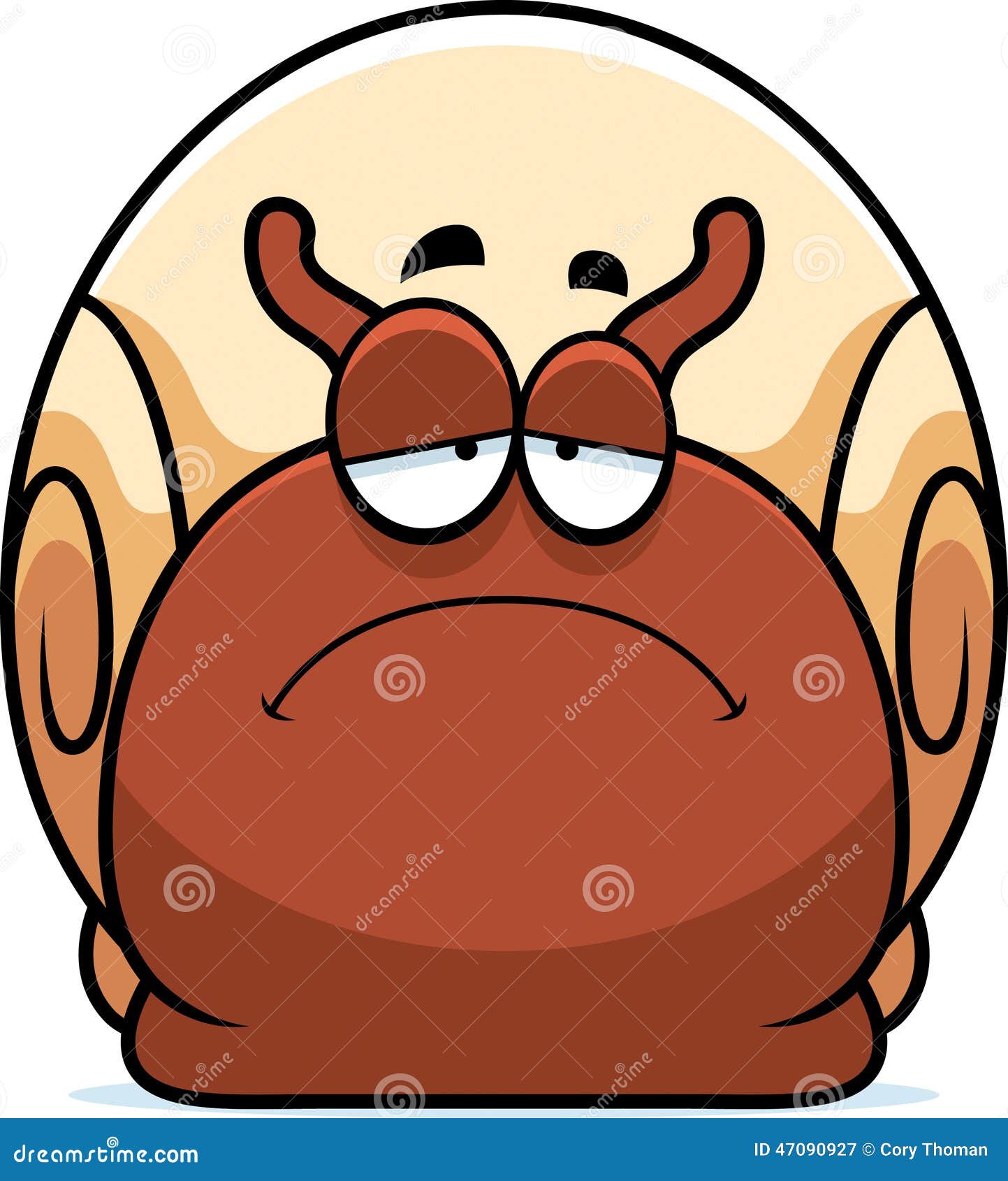 Sad Little Snail stock vector. Illustration of graphic - 47090927