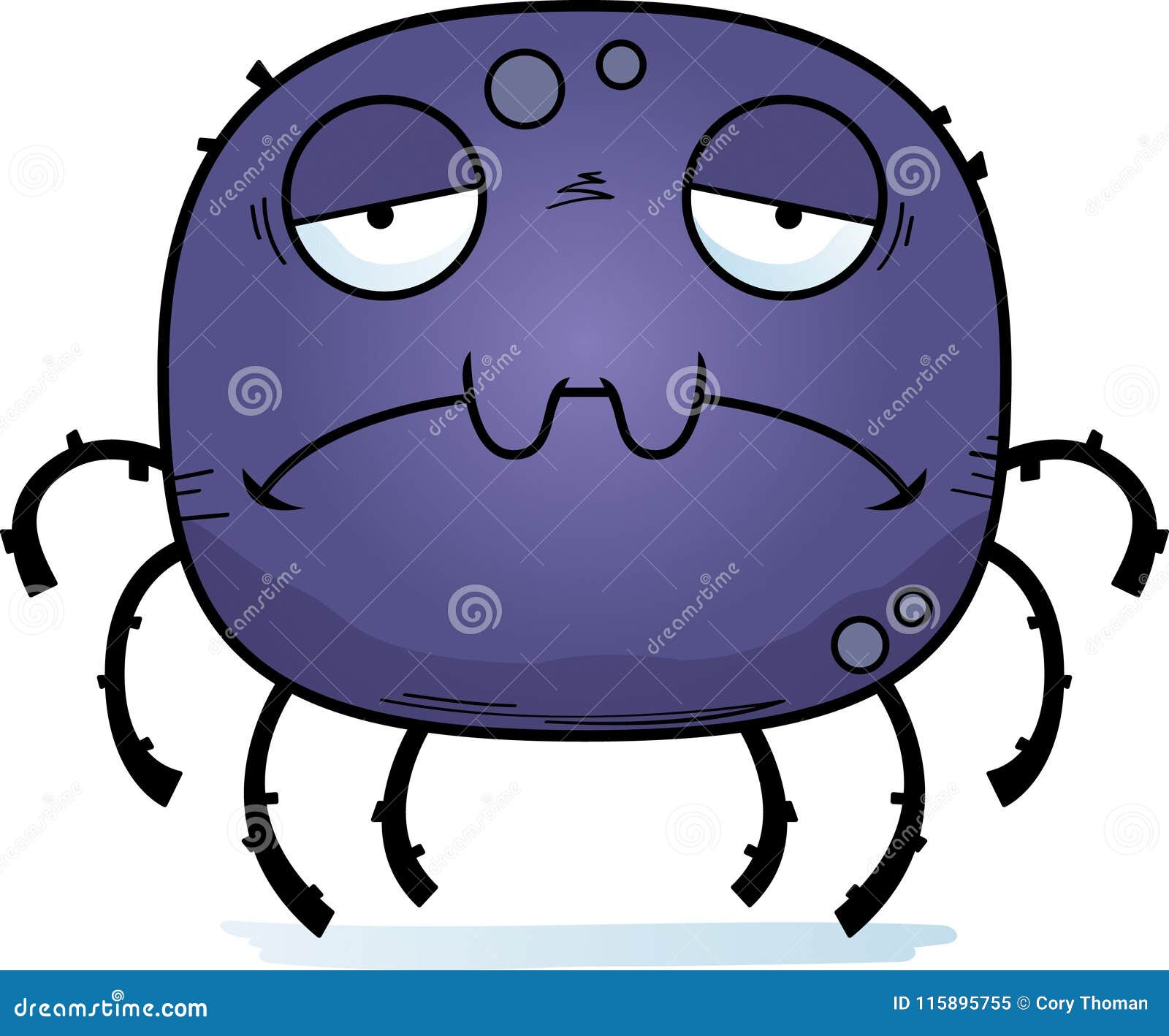 Sad Little Spider stock vector. Illustration of insect - 115895755