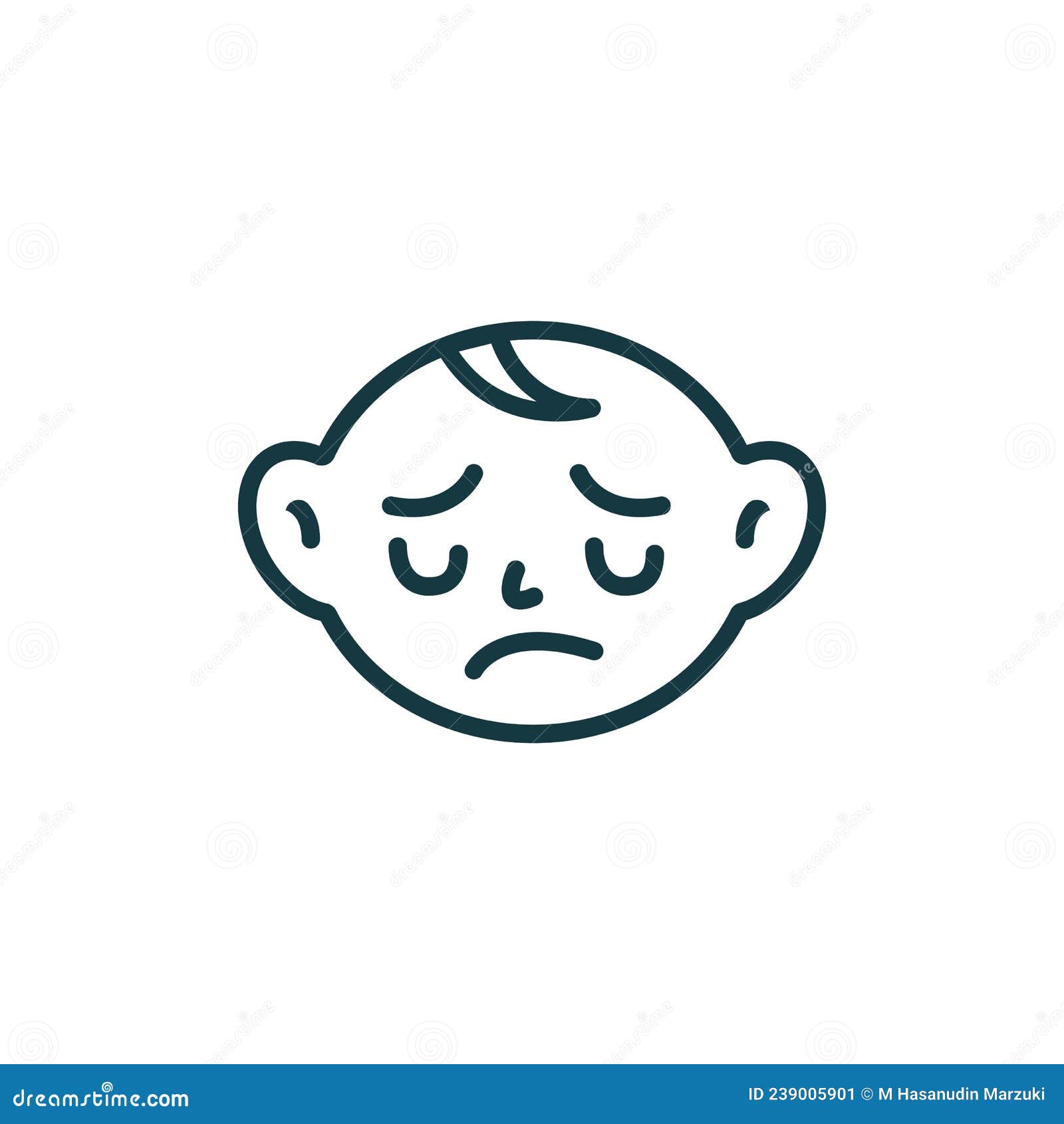 Sad logo icon vector stock vector. Illustration of child - 239005901