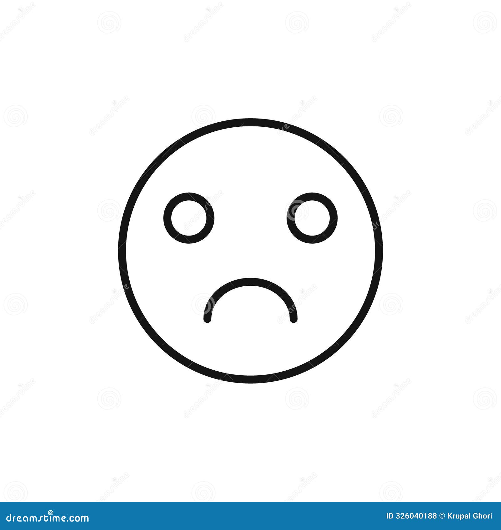 Sad Logo Sign Vector Outline Stock Illustration - Illustration of ...